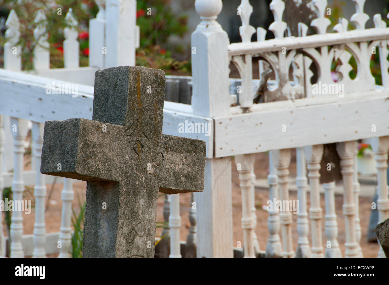 Mission cemetery, Mission San Antonio de Pala, Pala Indian Reservation ...