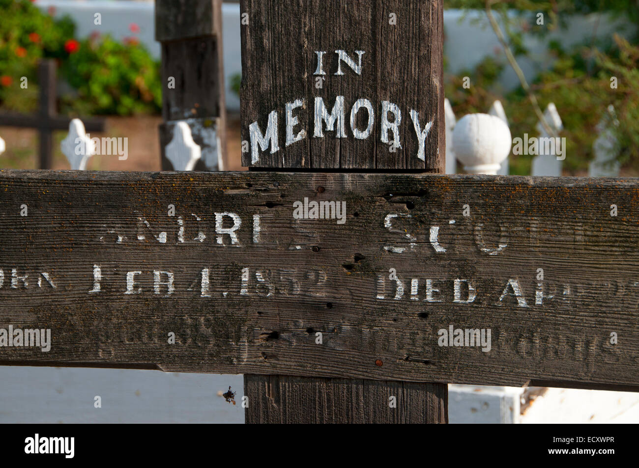Mission cemetery, Mission San Antonio de Pala, Pala Indian Reservation ...