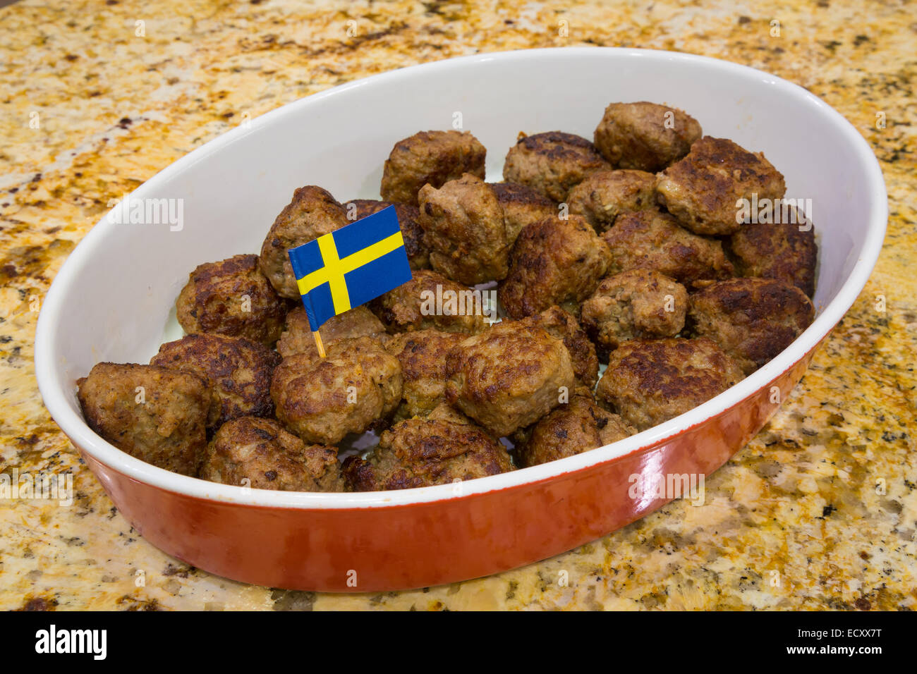 Typical Swedish Meatballs dish Stock Photo - Alamy
