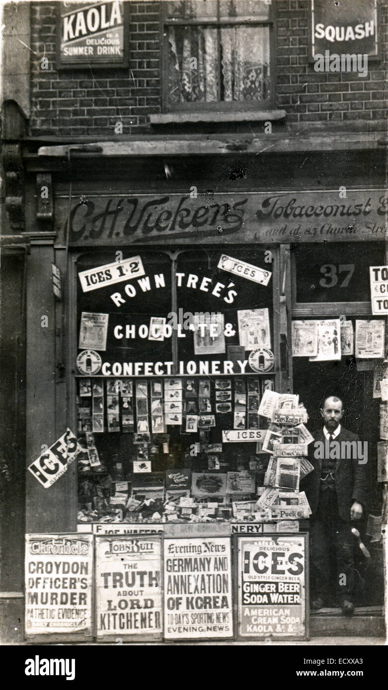 Outside his newsagent shop hi-res stock photography and images - Alamy