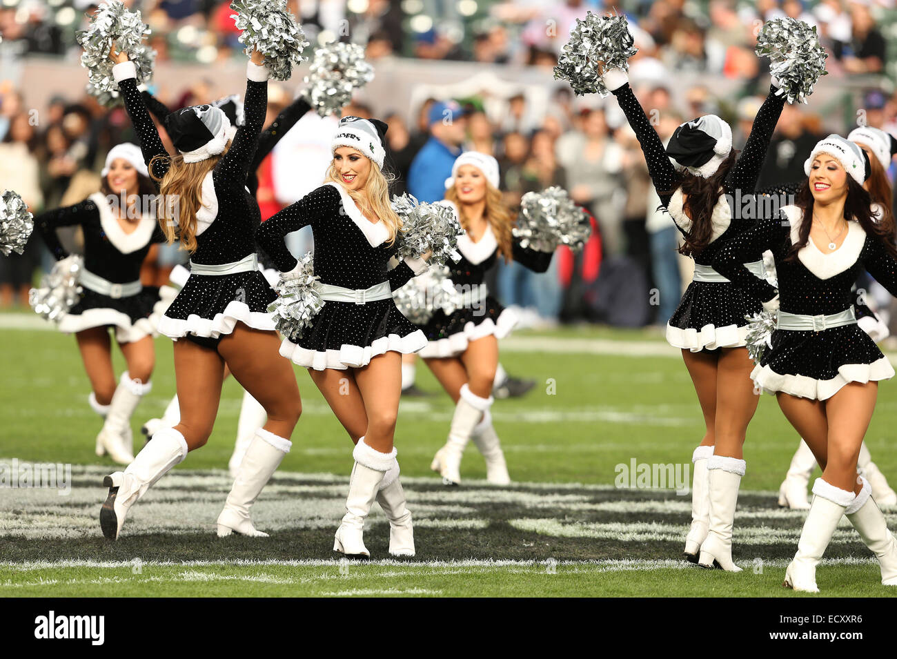 December 21, 2014: Raiderettes perform during the teams game against ...
