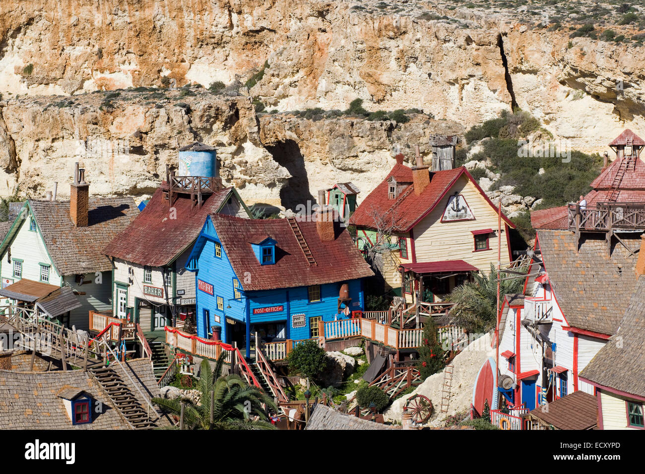 Anchor Bay Popeye Village of sweethaven the Island of Malta Europe ...