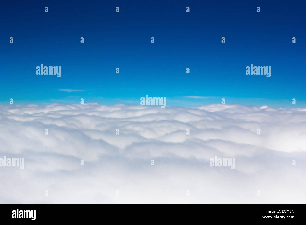 blue sky over cloud layer air view background only Stock Photo - Alamy