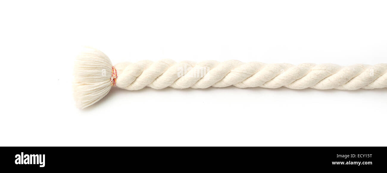 end of the rope isolated on white background Stock Photo - Alamy