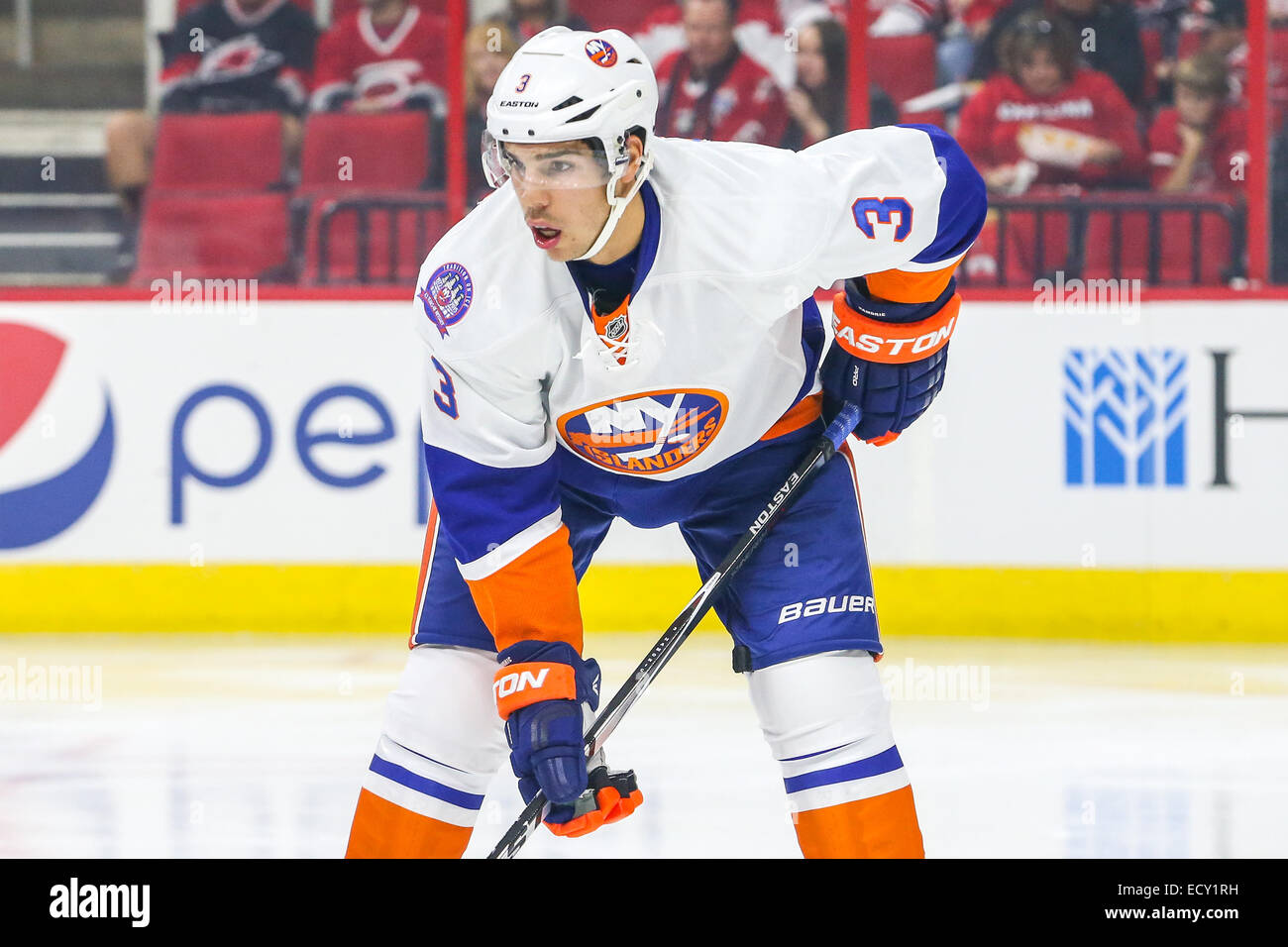 New York Islander hockey player Travis Hamonic Stock Photo - Alamy