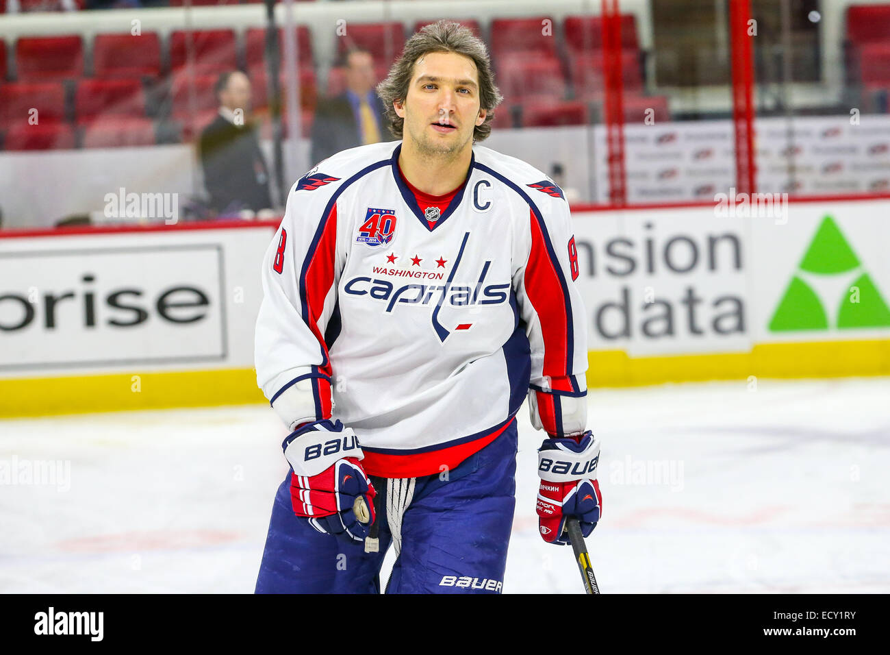 Washington Capitals left wing Alex Ovechkin (8) during the NHL game ...