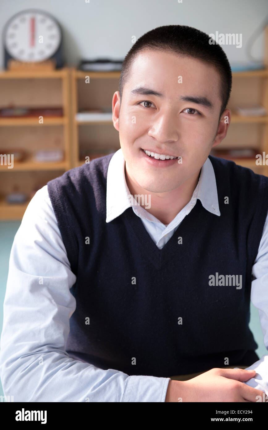 Male Kindergarten Teacher Stock Photo Alamy