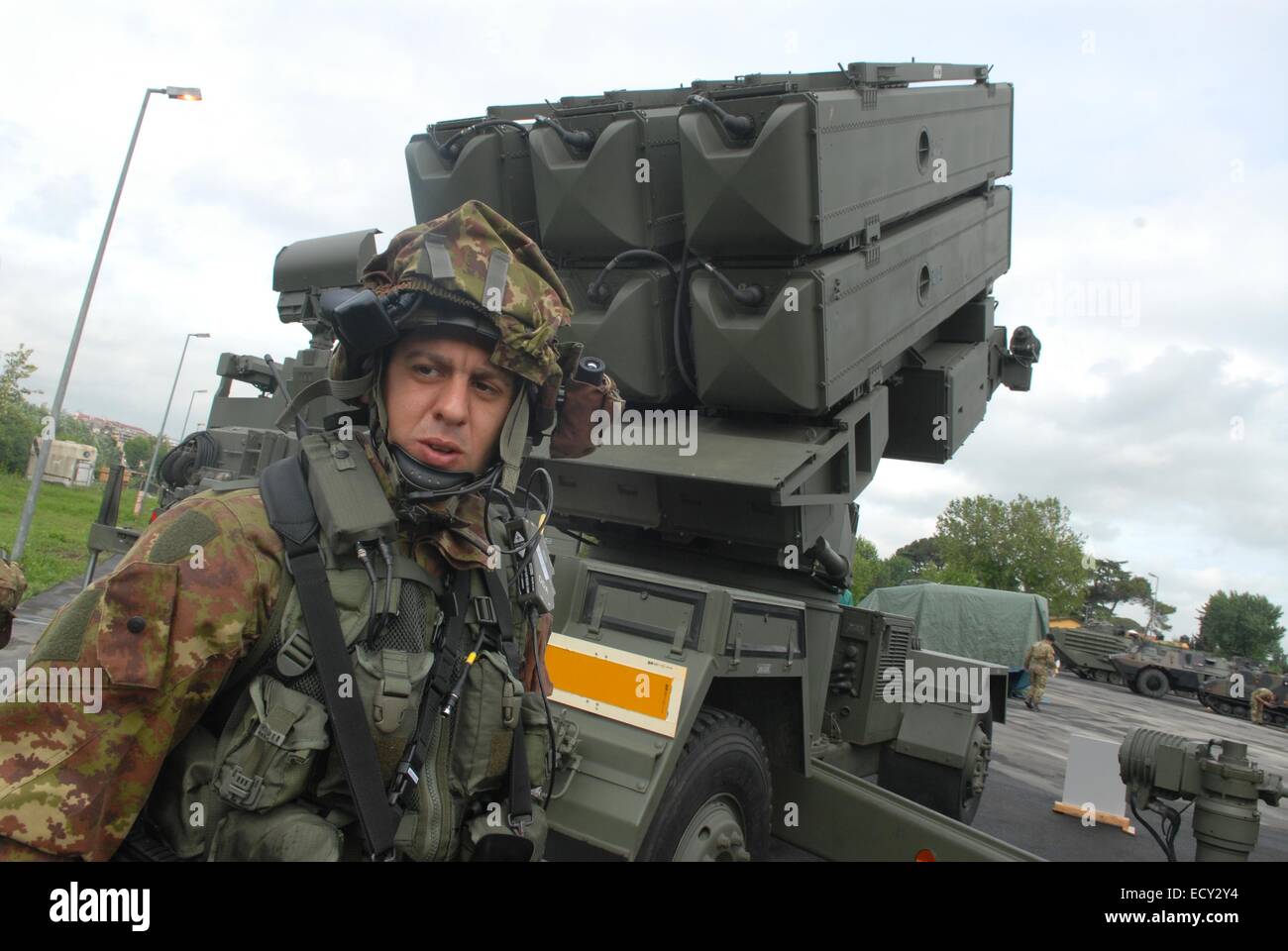 Italian Air Force, anti aircraft missile launcher Spada for Aspide ...