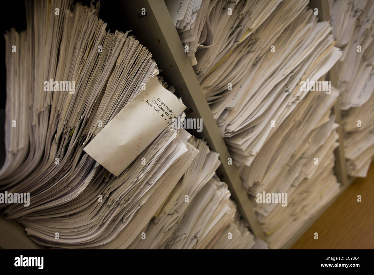 Records archive held in the City of New York Buildings Department ...