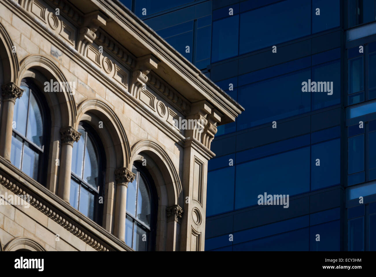 Century-old architecture and modernity on Broadway in Manhattan, New ...