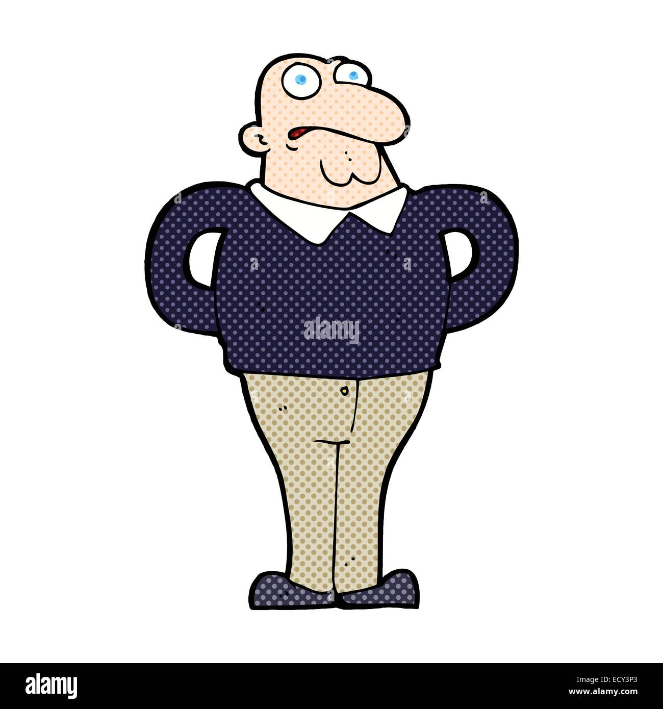Cartoon style drawing worried man hi-res stock photography and images ...