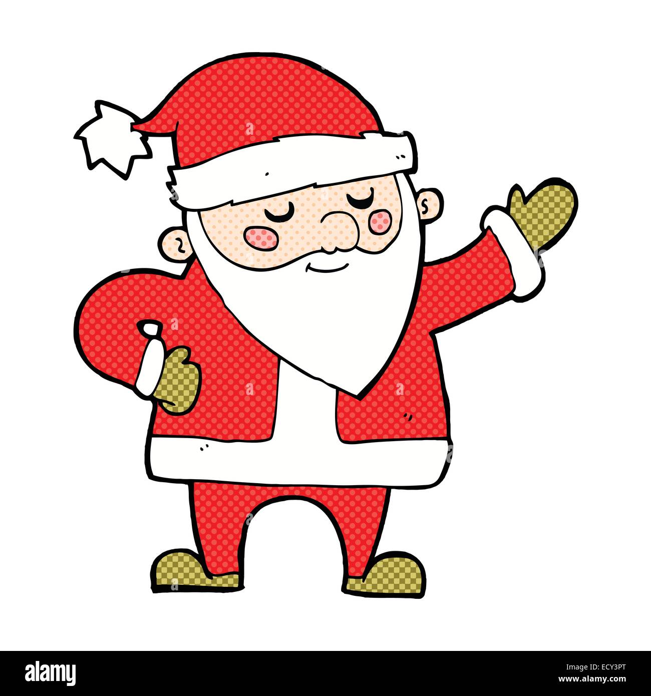 retro comic book style cartoon santa claus Stock Vector Image & Art - Alamy