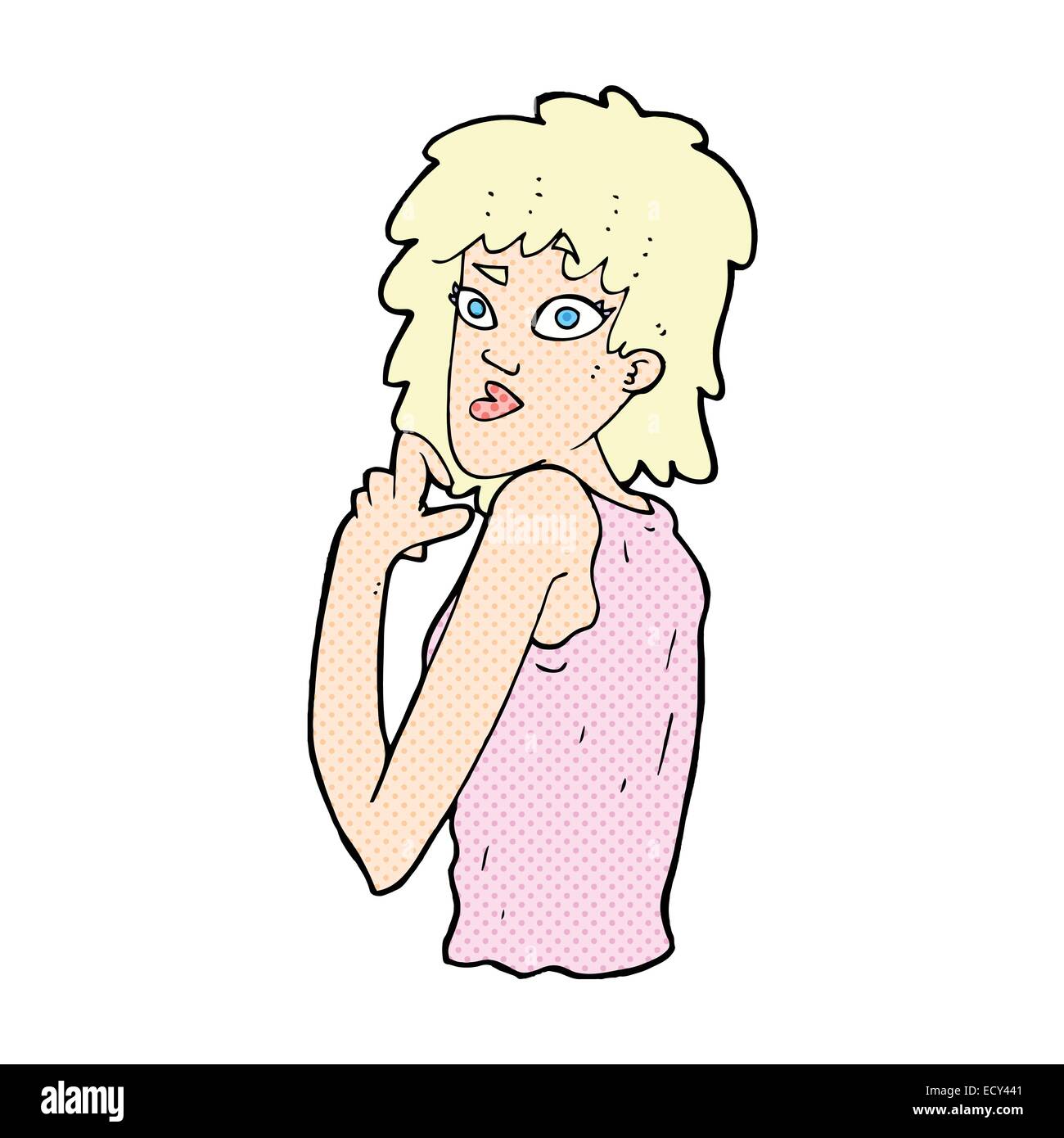 retro comic book style cartoon surprised woman Stock Vector Image & Art ...