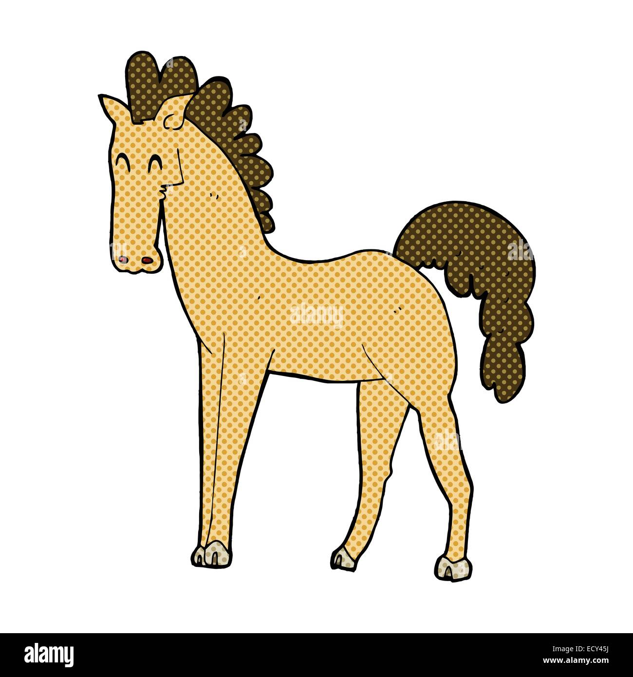 retro comic book style cartoon horse Stock Vector Image & Art - Alamy