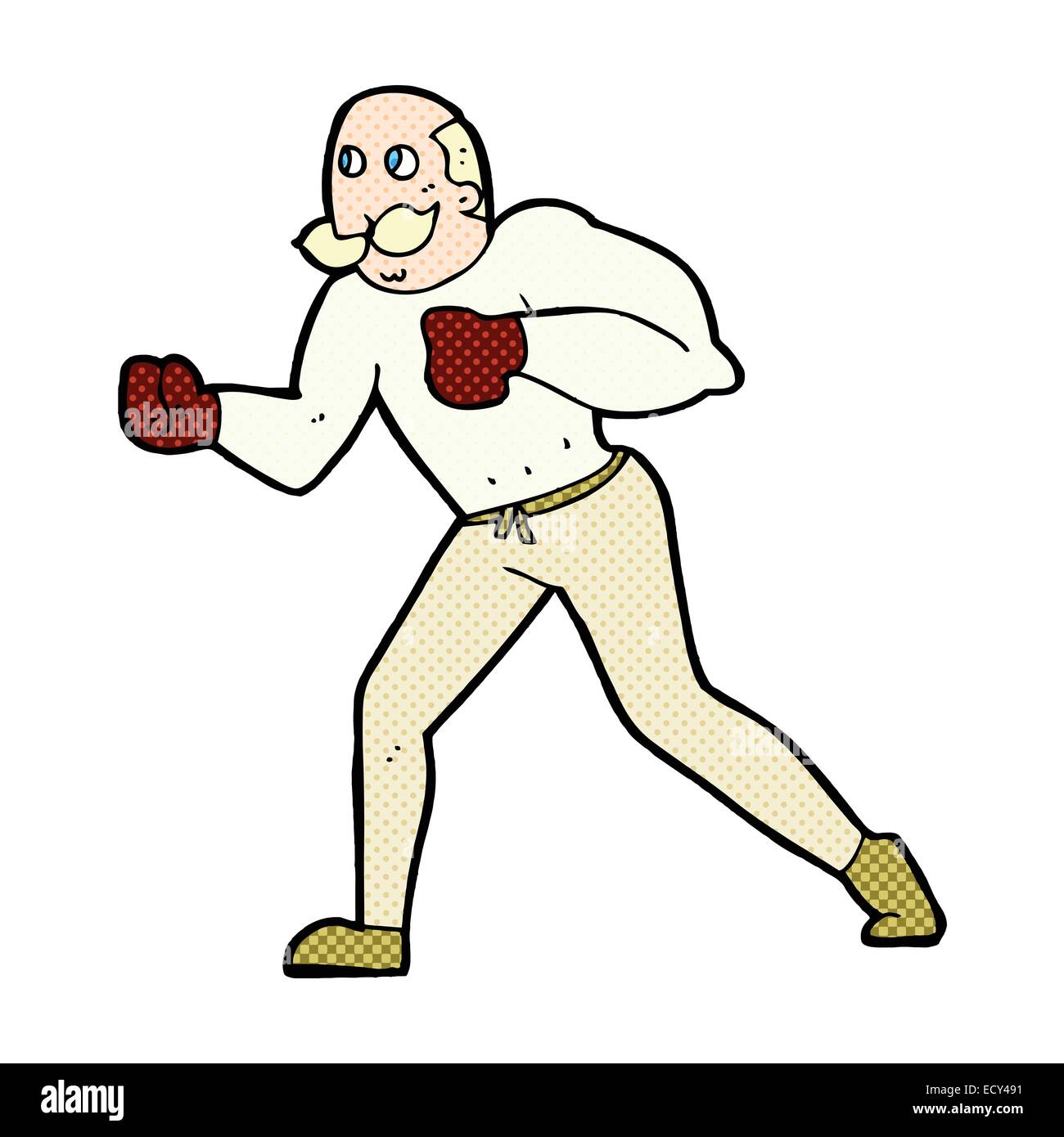 retro comic book style cartoon retro boxer man Stock Vector Image & Art ...