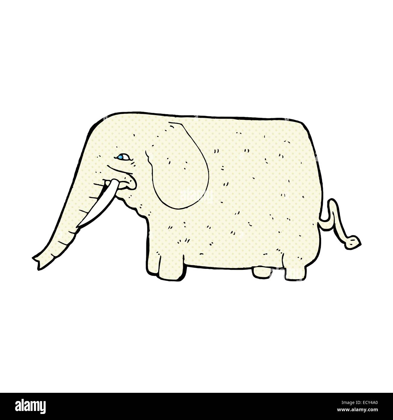 retro comic book style cartoon big elephant Stock Vector Image & Art ...