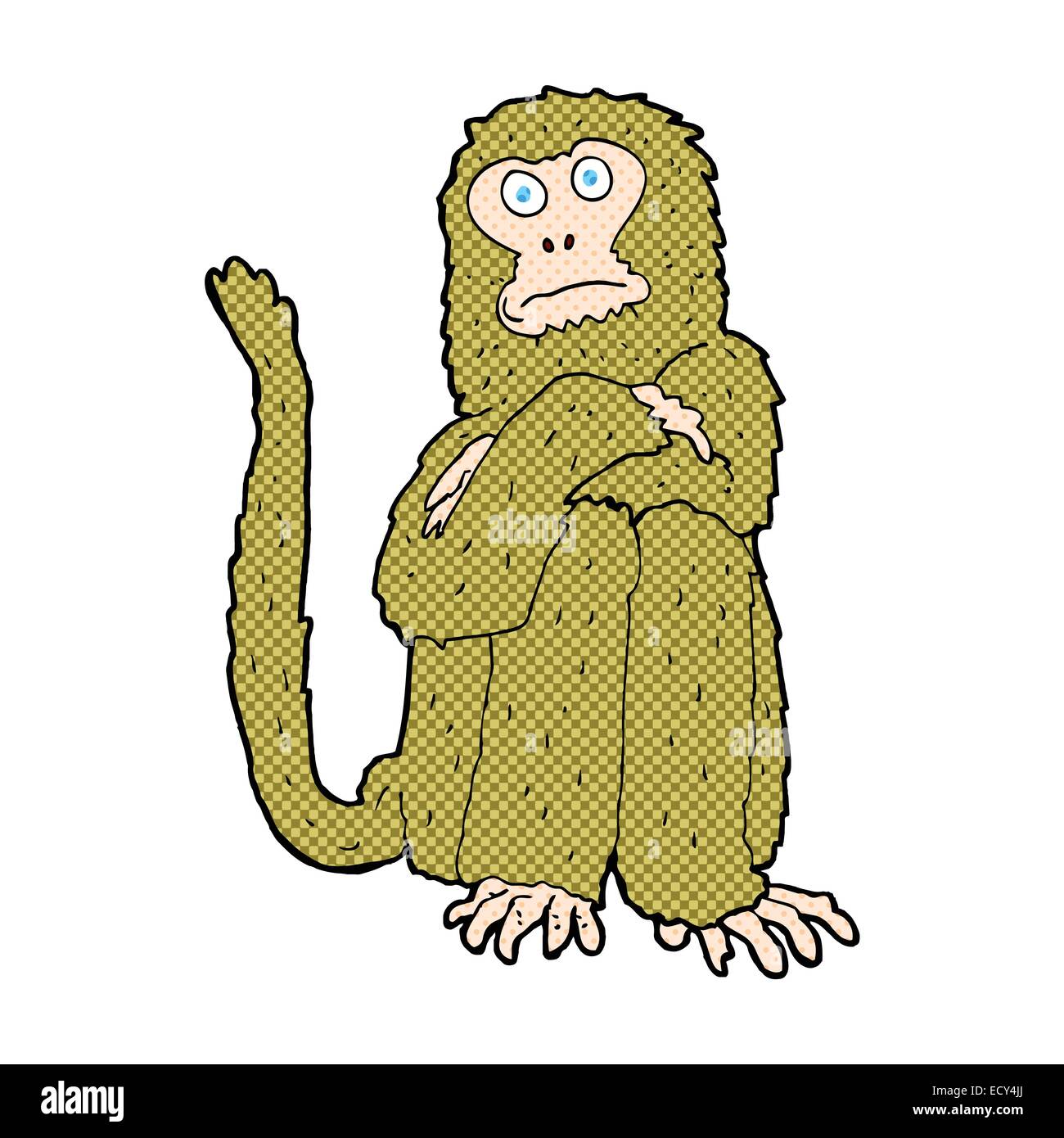 retro comic book style cartoon monkey Stock Vector Image & Art - Alamy