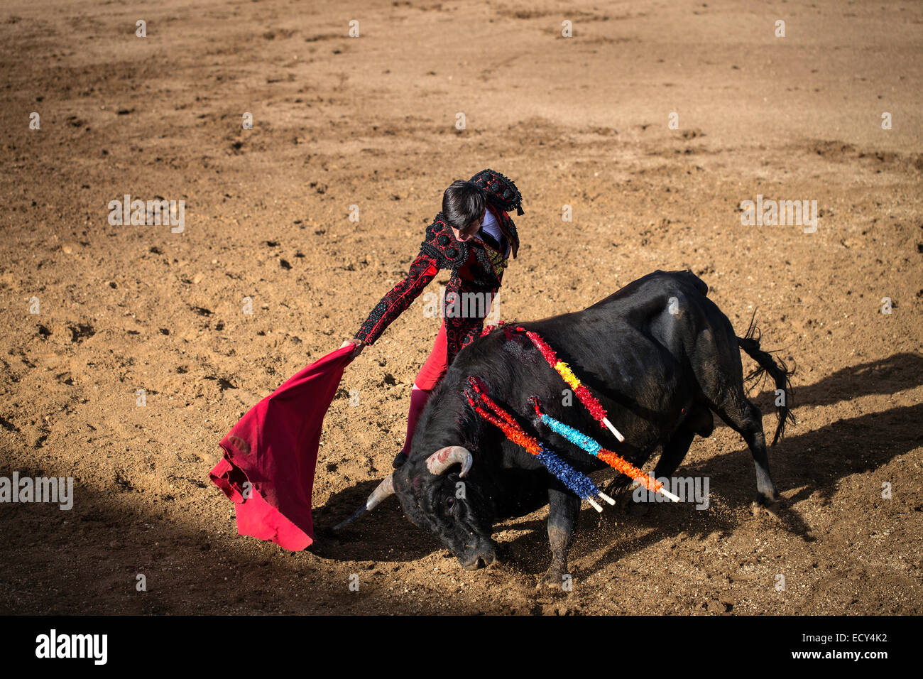 Bullfighting red cloth hi-res stock photography and images - Alamy
