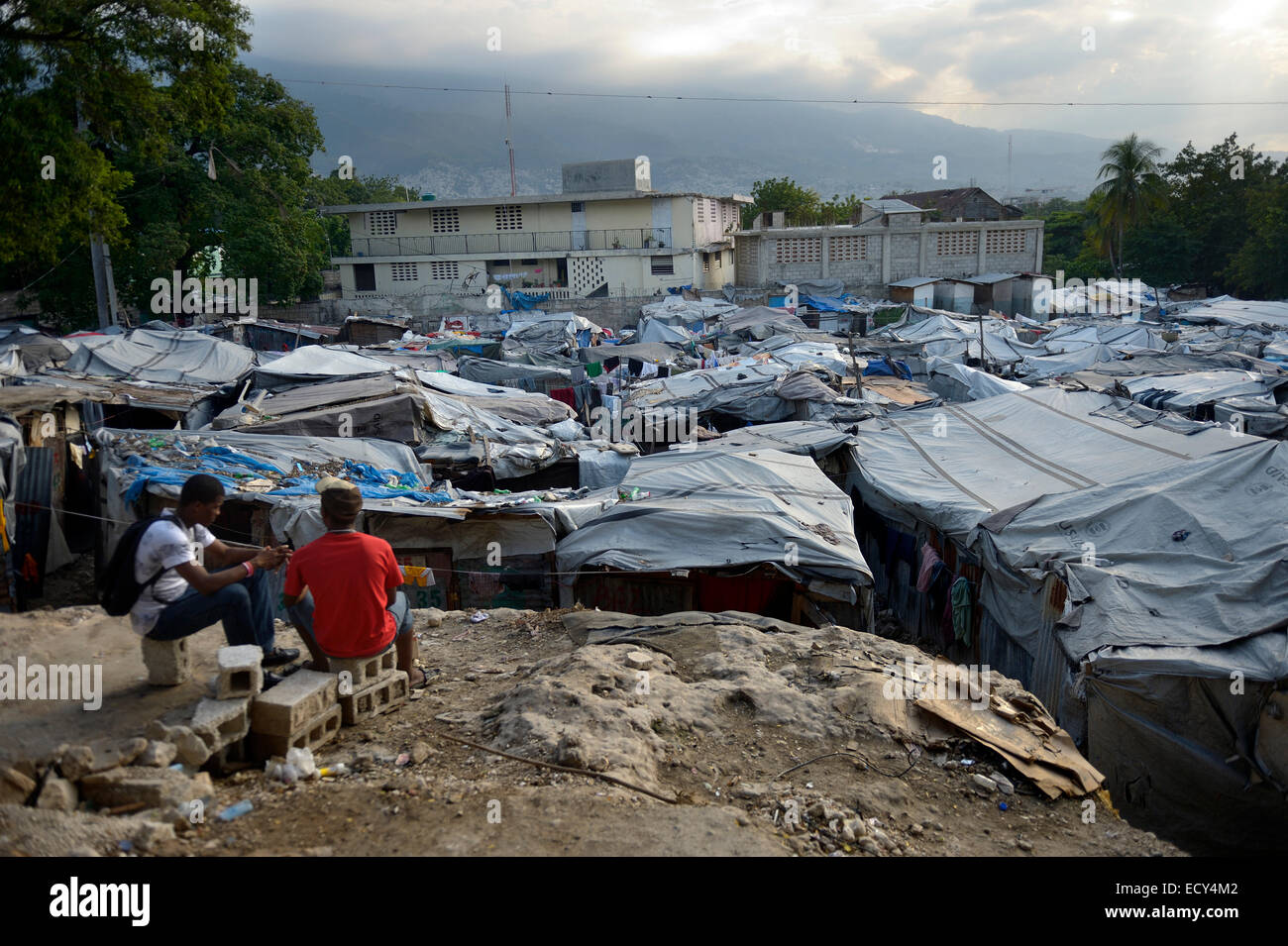 Camp for earthquake refugees Camp Icare, 5 years after the 2010 ...