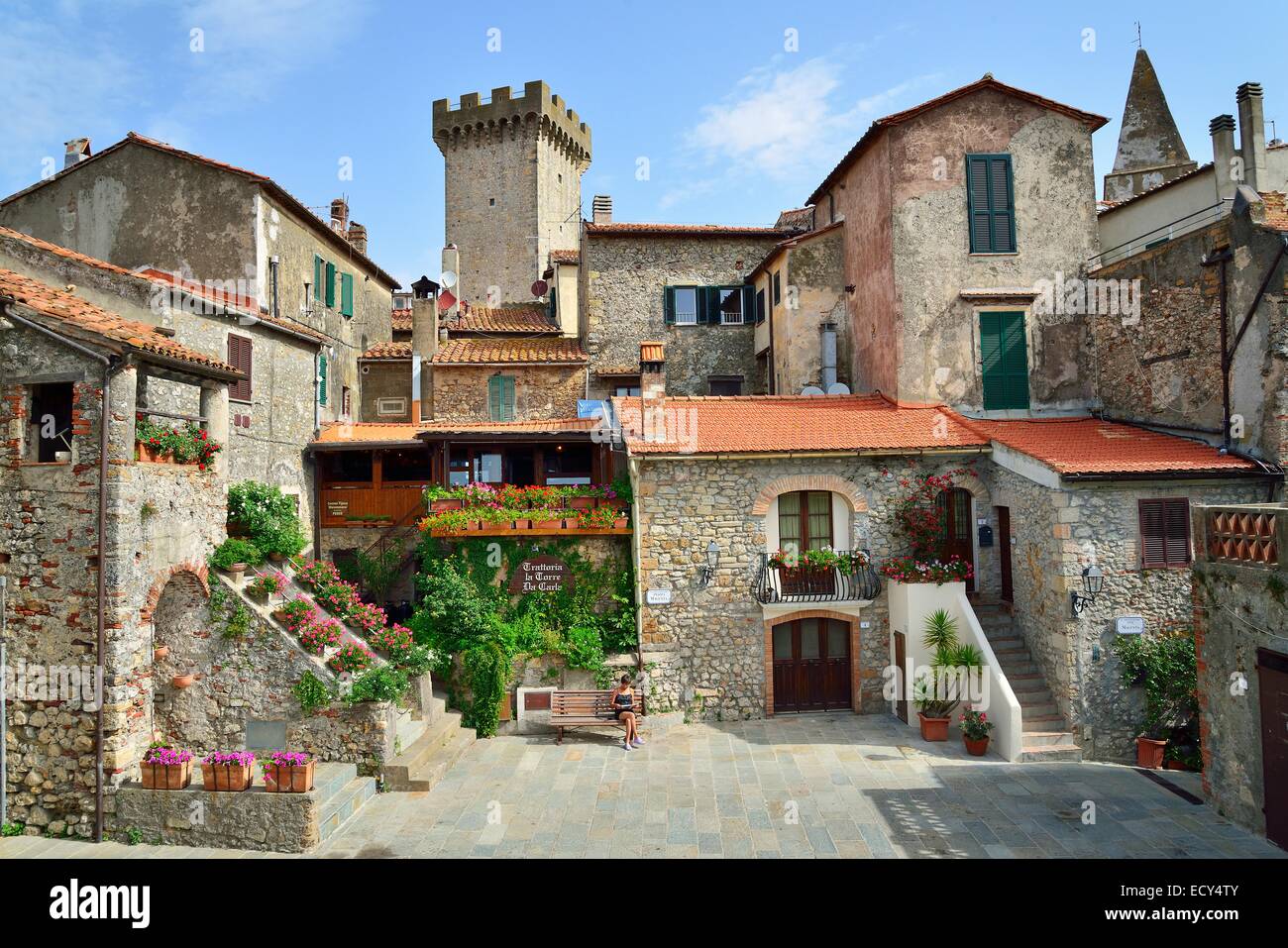 Historic centre, centro storico, of Capalbio, Province of Grosseto ...