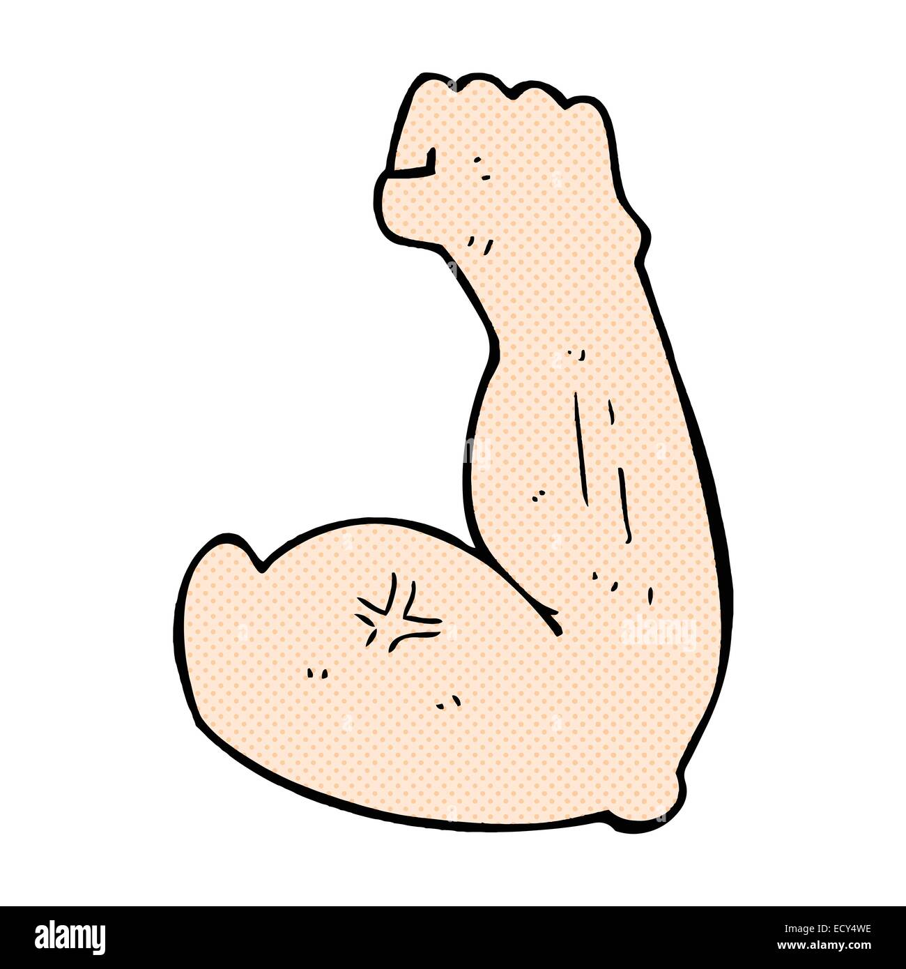 flexing bicep retro comic book style cartoon Stock Vector Image & Art ...