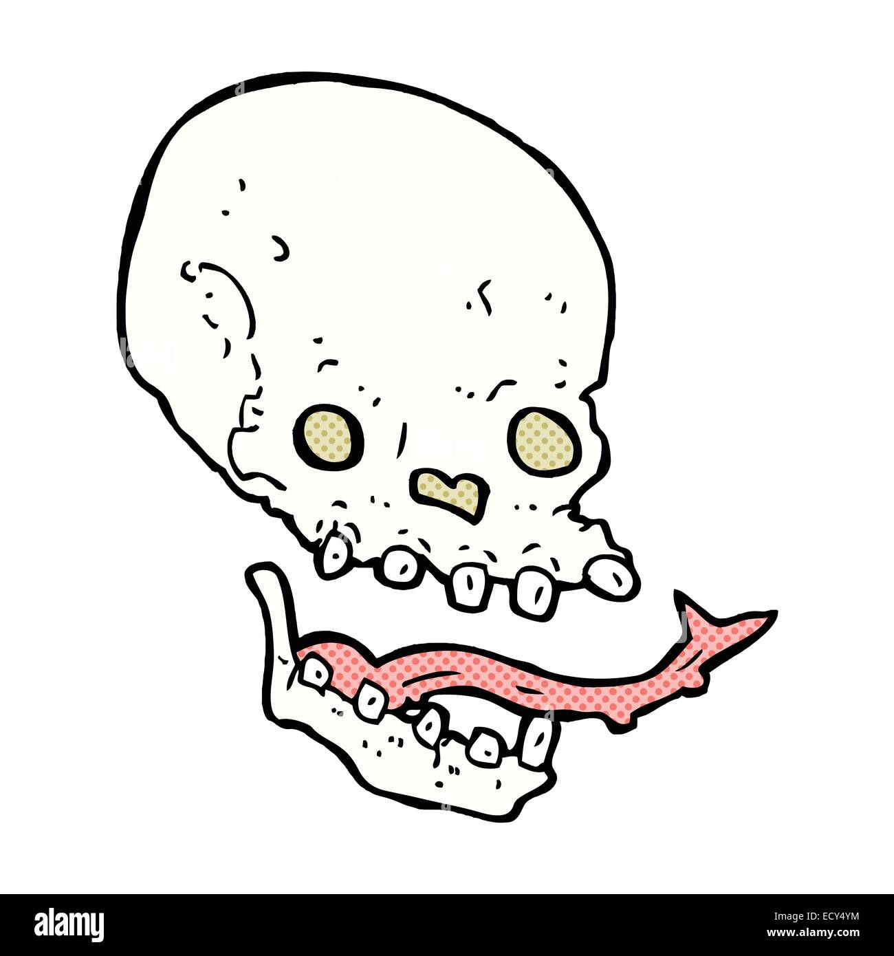 retro comic book style cartoon spooky skull Stock Vector Image & Art ...