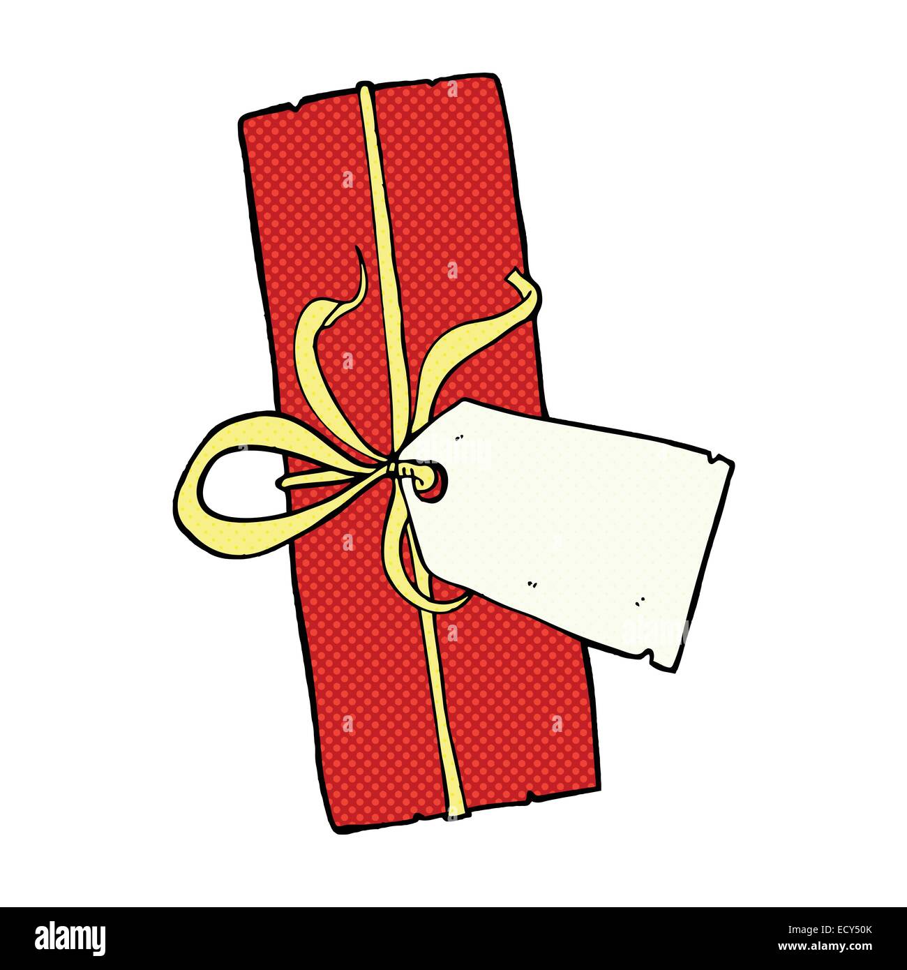 retro comic book style cartoon christmas present Stock Vector Image ...
