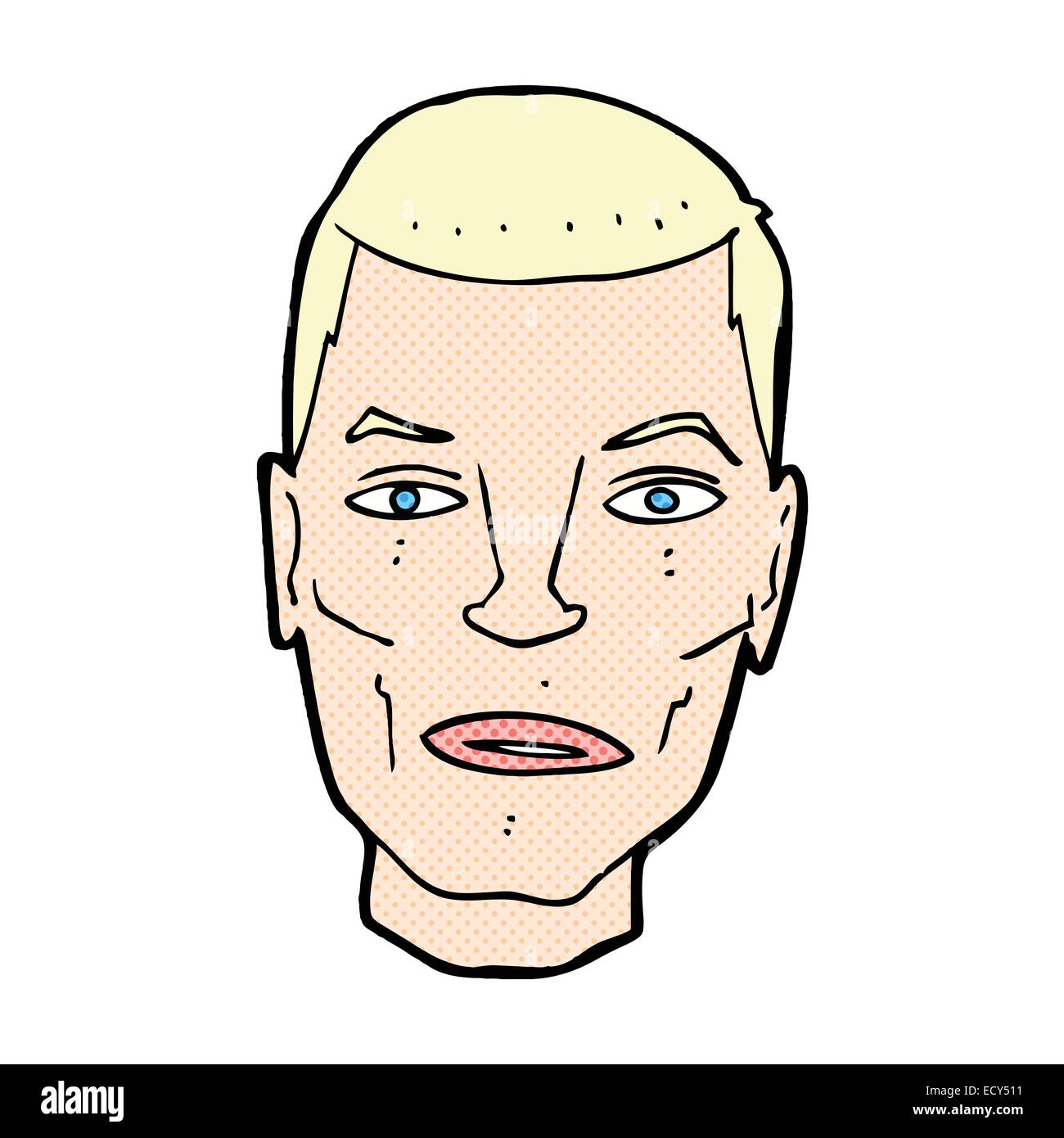 retro comic book style cartoon serious male face Stock Vector Image ...