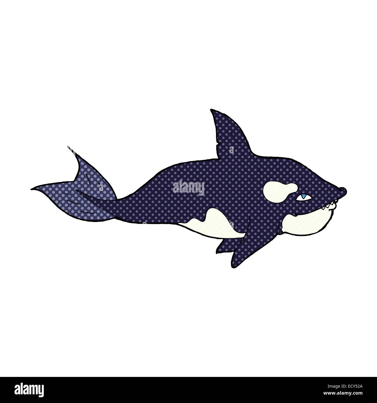 retro comic book style cartoon killer whale Stock Vector Image & Art ...
