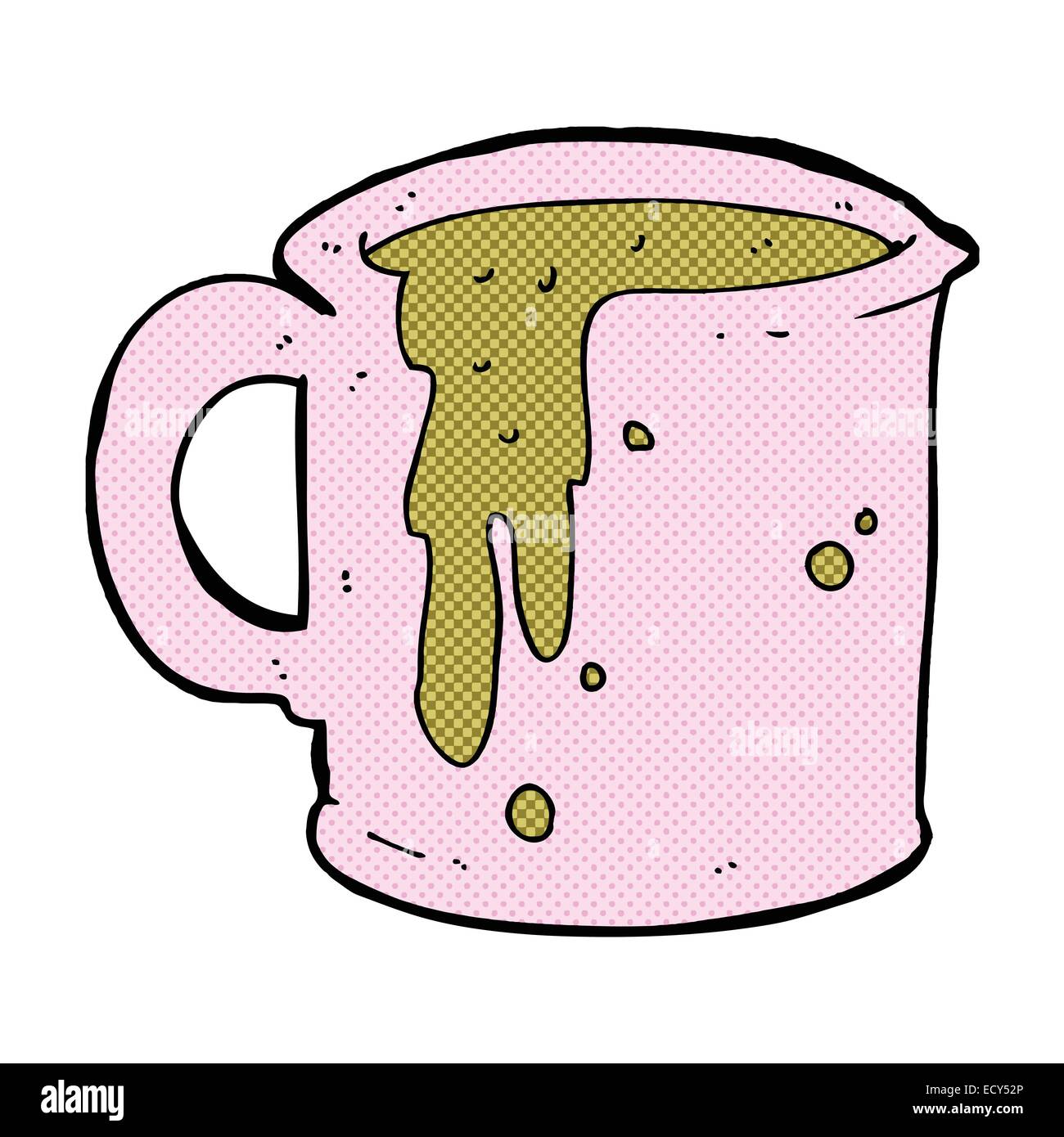 retro comic book style cartoon coffee mug Stock Vector Image & Art - Alamy