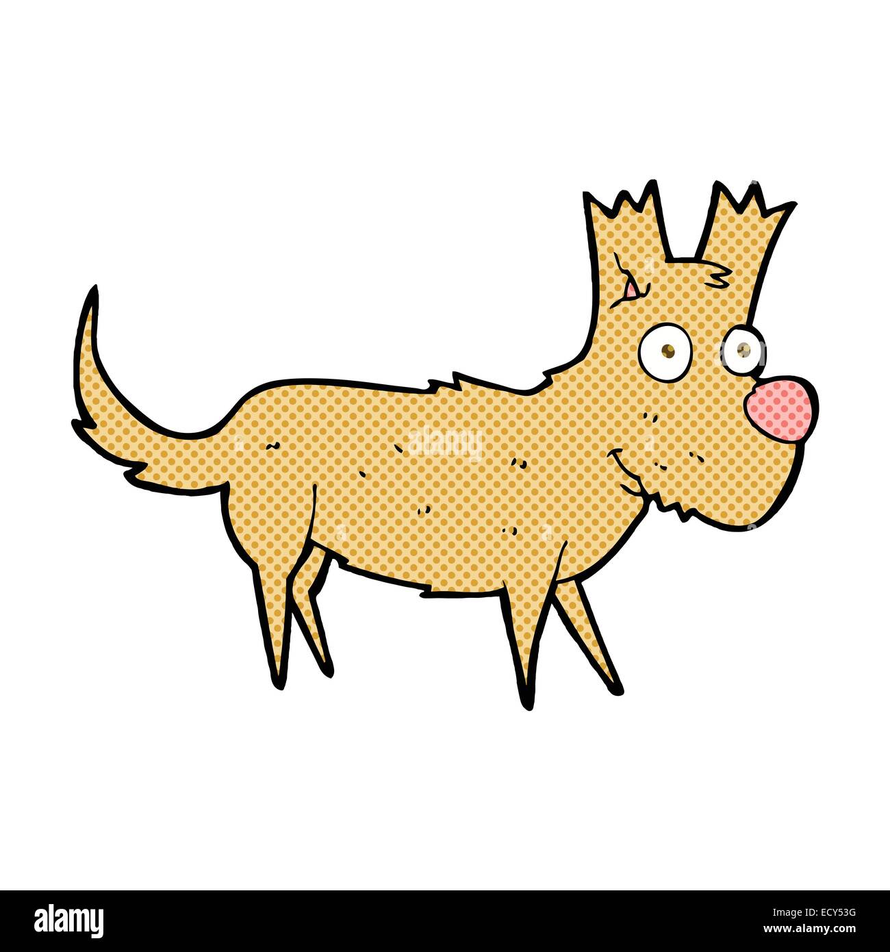 retro comic book style cartoon cute little dog Stock Vector Image & Art ...