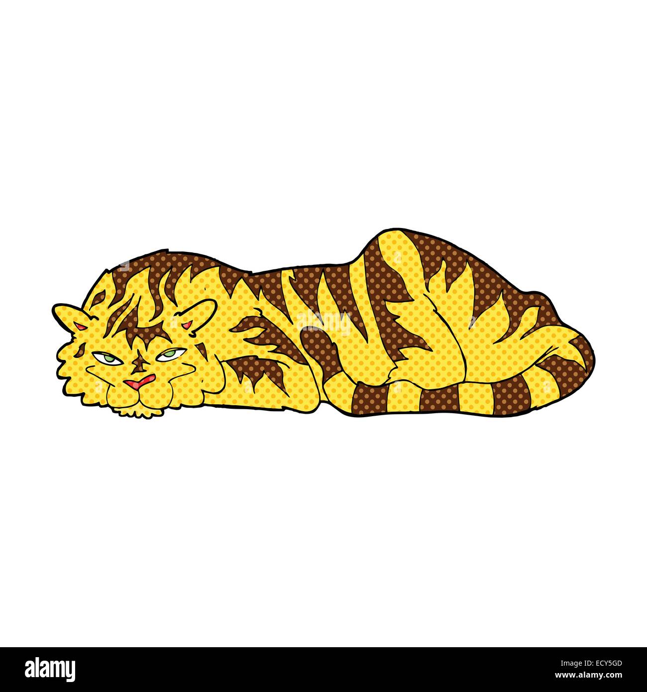 Cartoon resting tiger hi-res stock photography and images - Alamy