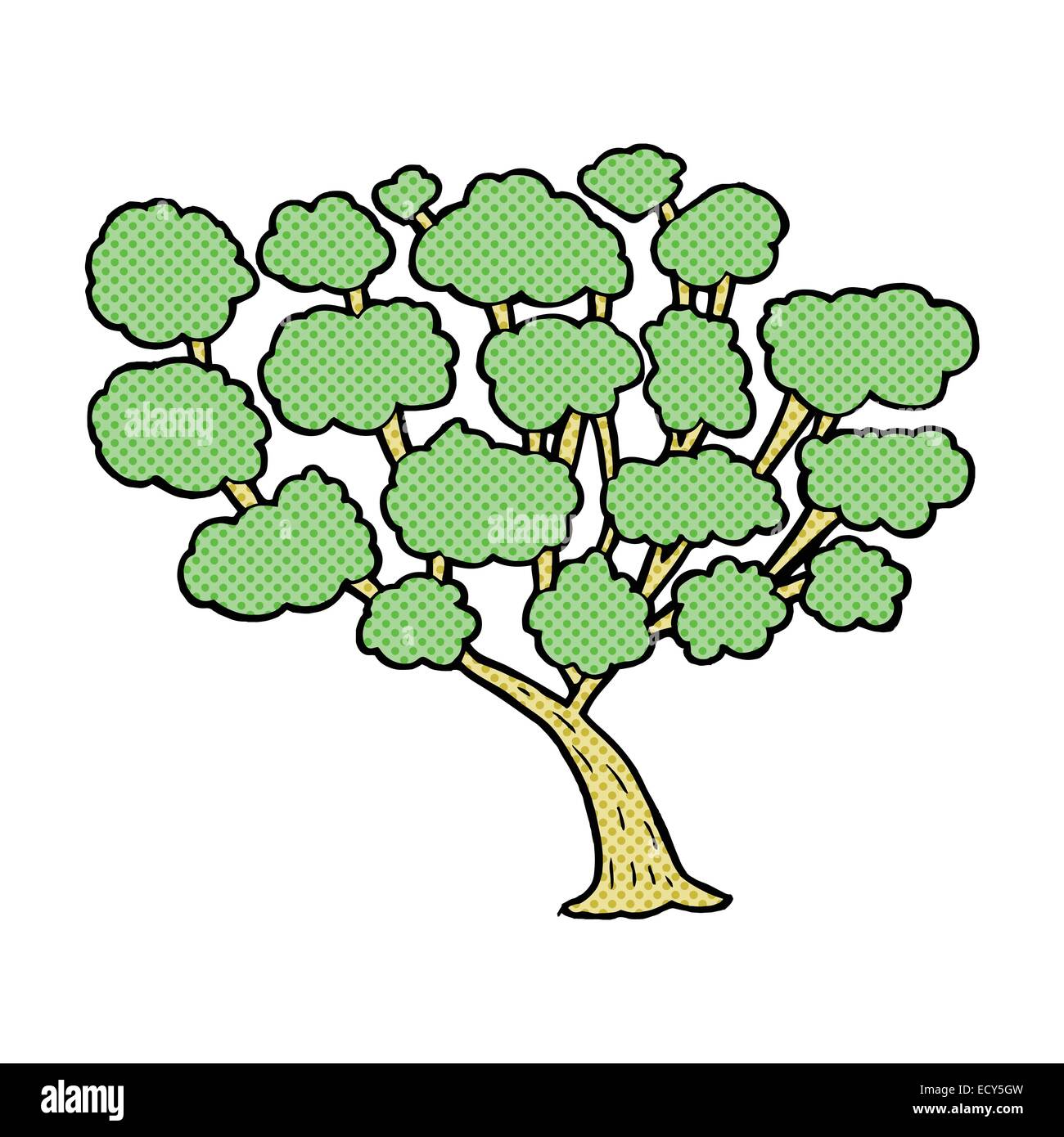 retro comic book style cartoon tree Stock Vector Image & Art - Alamy