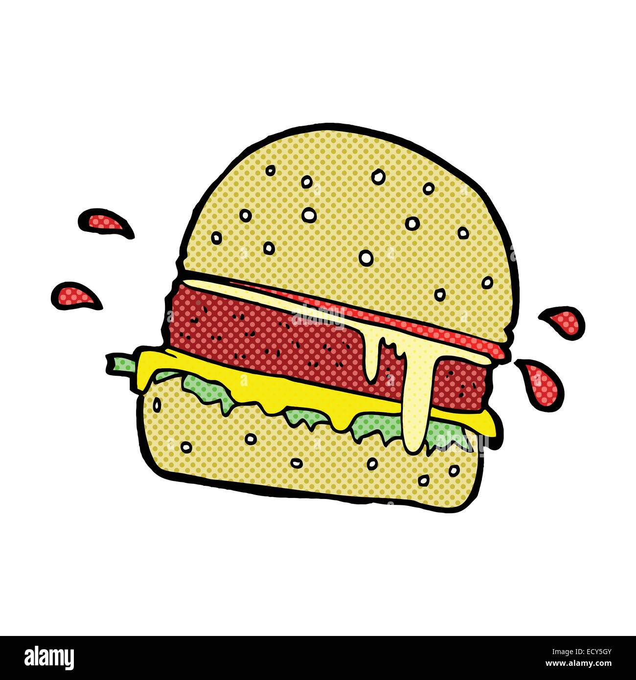 retro comic book style cartoon burger Stock Vector Image & Art - Alamy