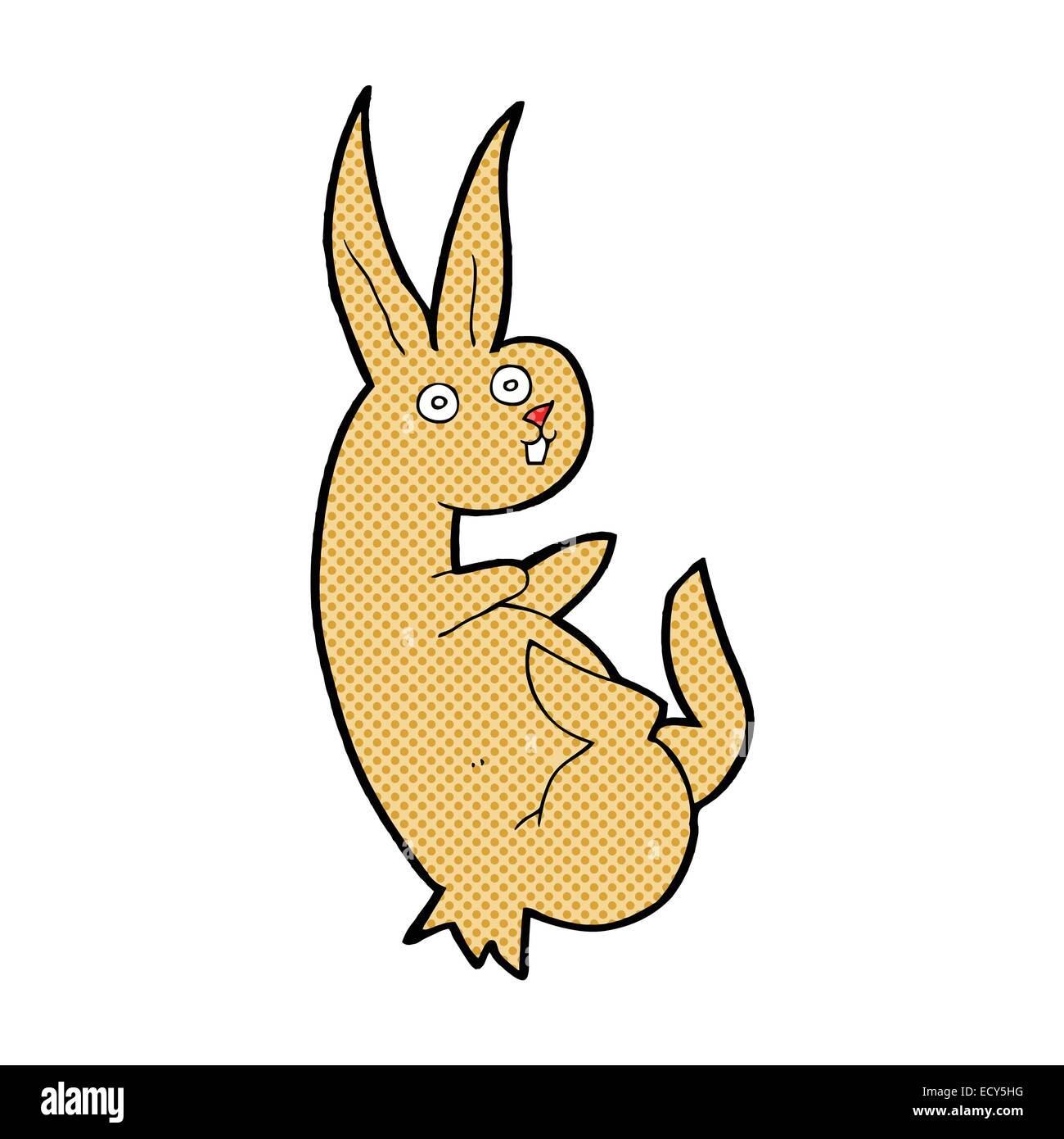 cute retro comic book style cartoon rabbit Stock Vector Image & Art - Alamy