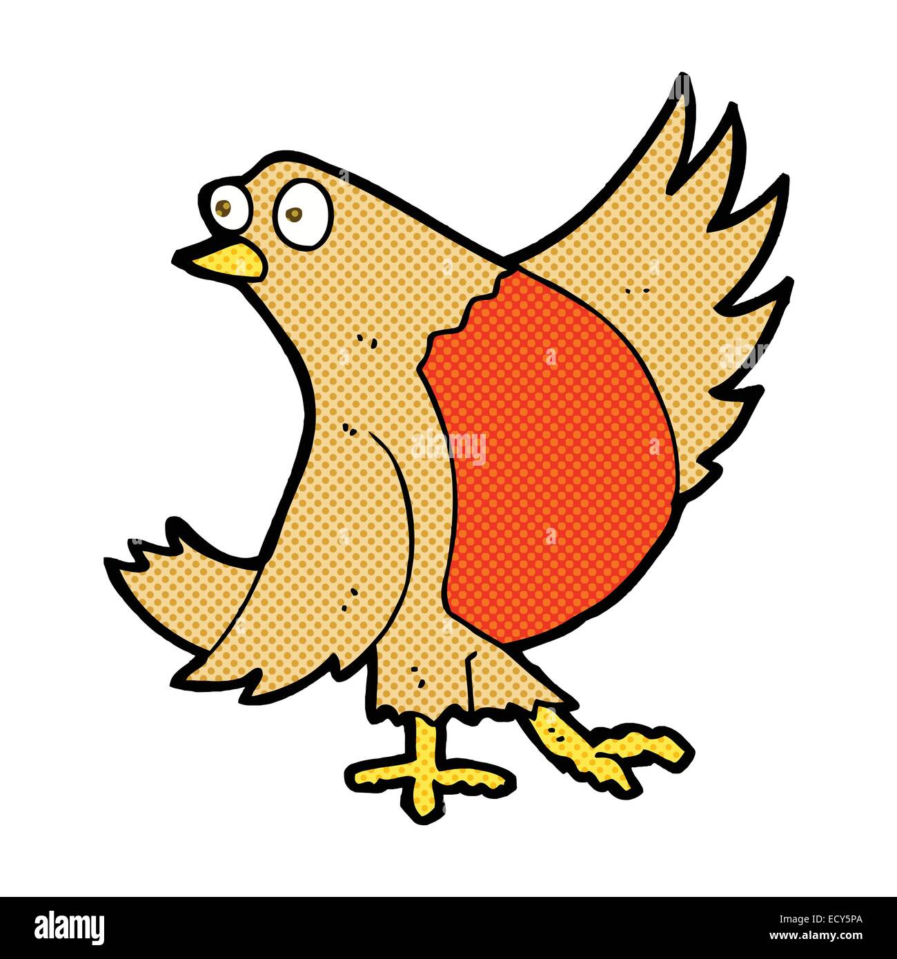 Robin bird is dancing Stock Vector Images - Alamy