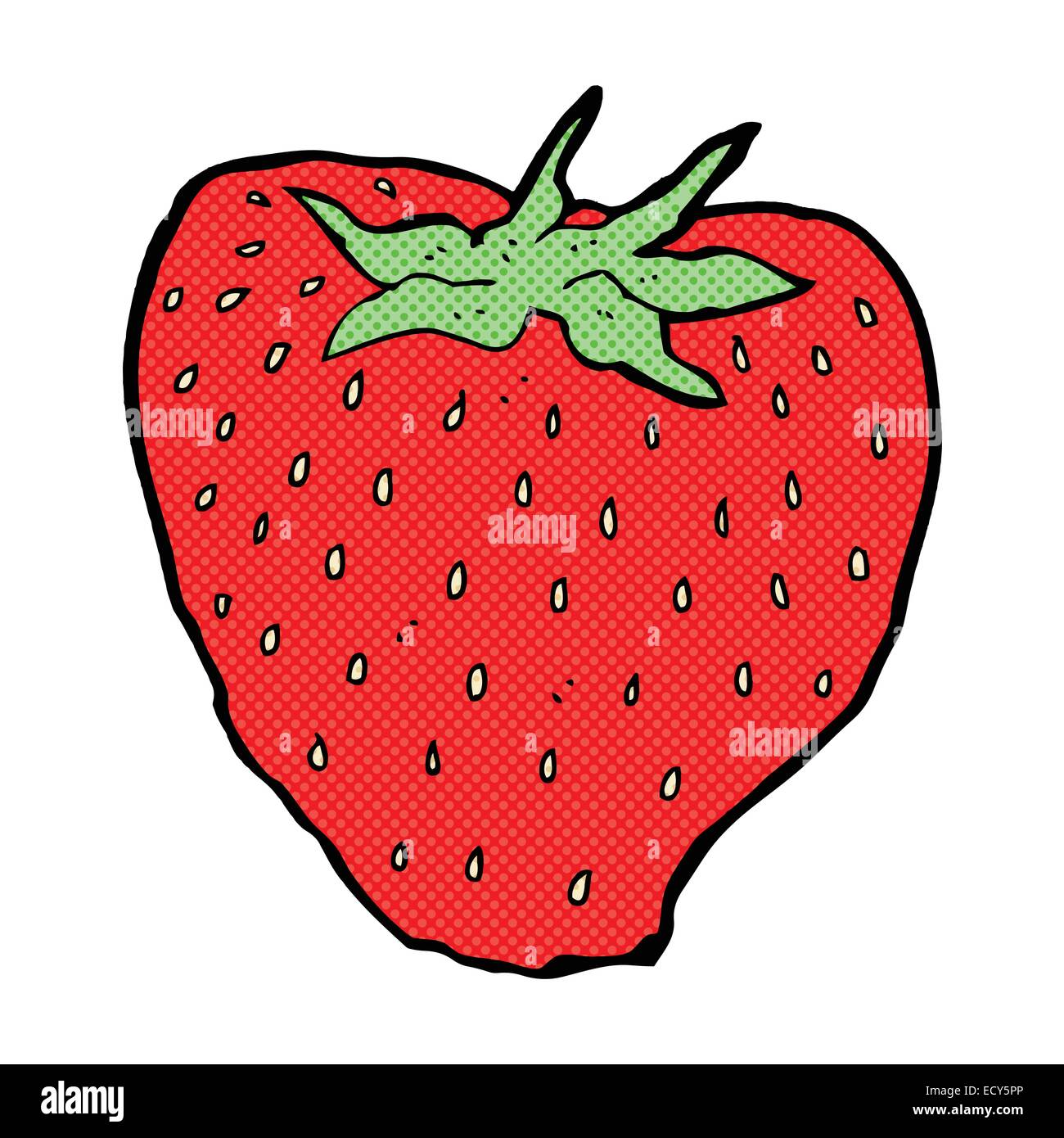 retro comic book style cartoon strawberry Stock Vector Image & Art - Alamy