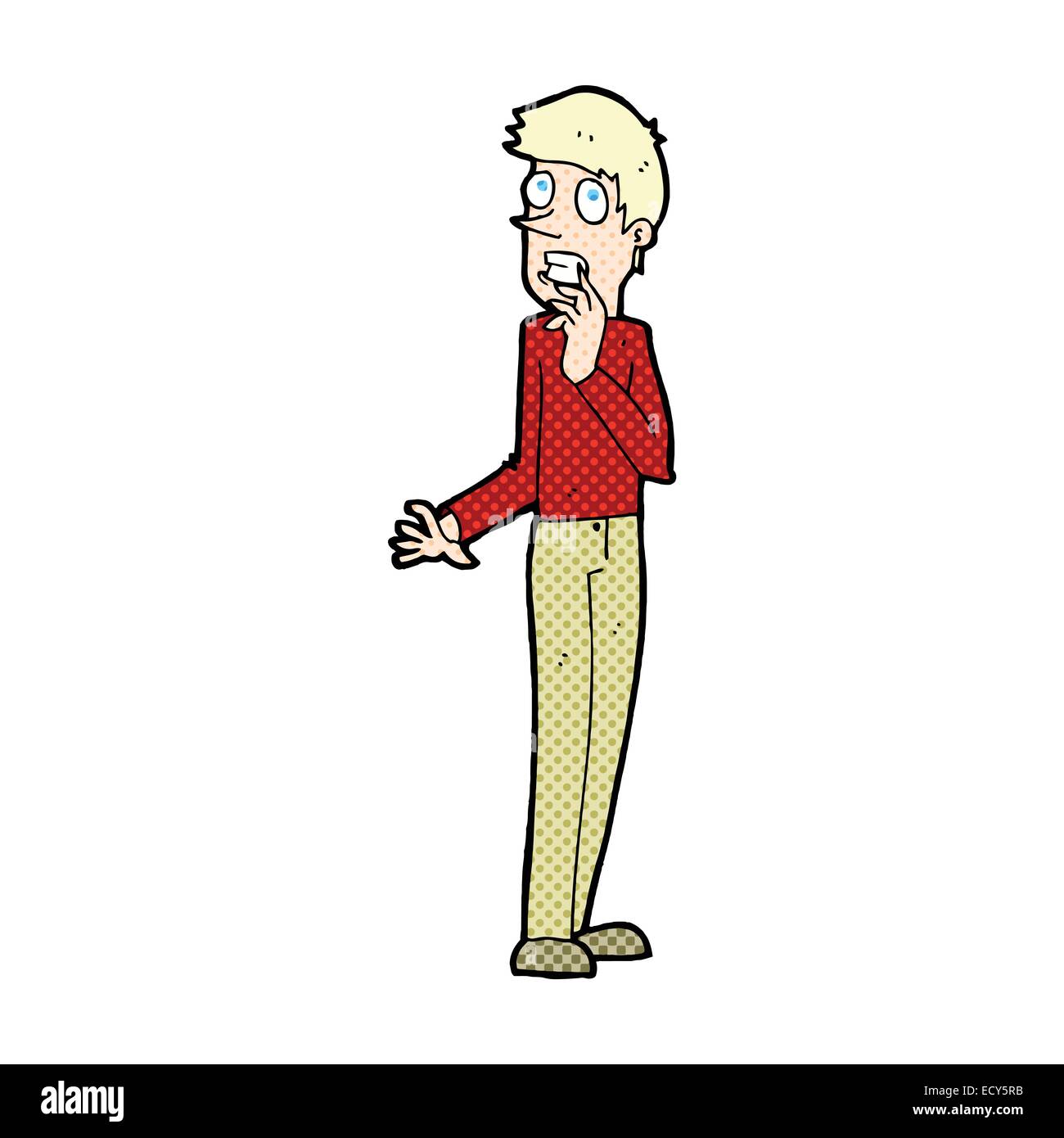 Cartoon style drawing worried man hi-res stock photography and images ...