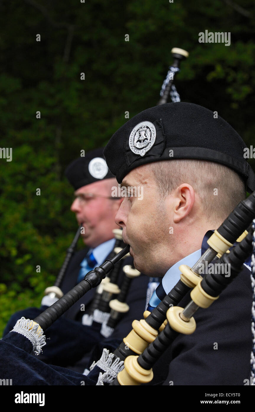 The Grampian Police Pipe Band at Balmoral Castle, Aberdeenshire ...