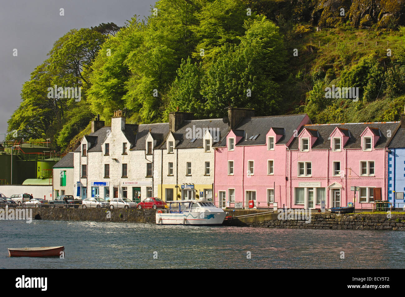 Portree, Skye Island, Highlands region, Scotland, United Kingdom ...