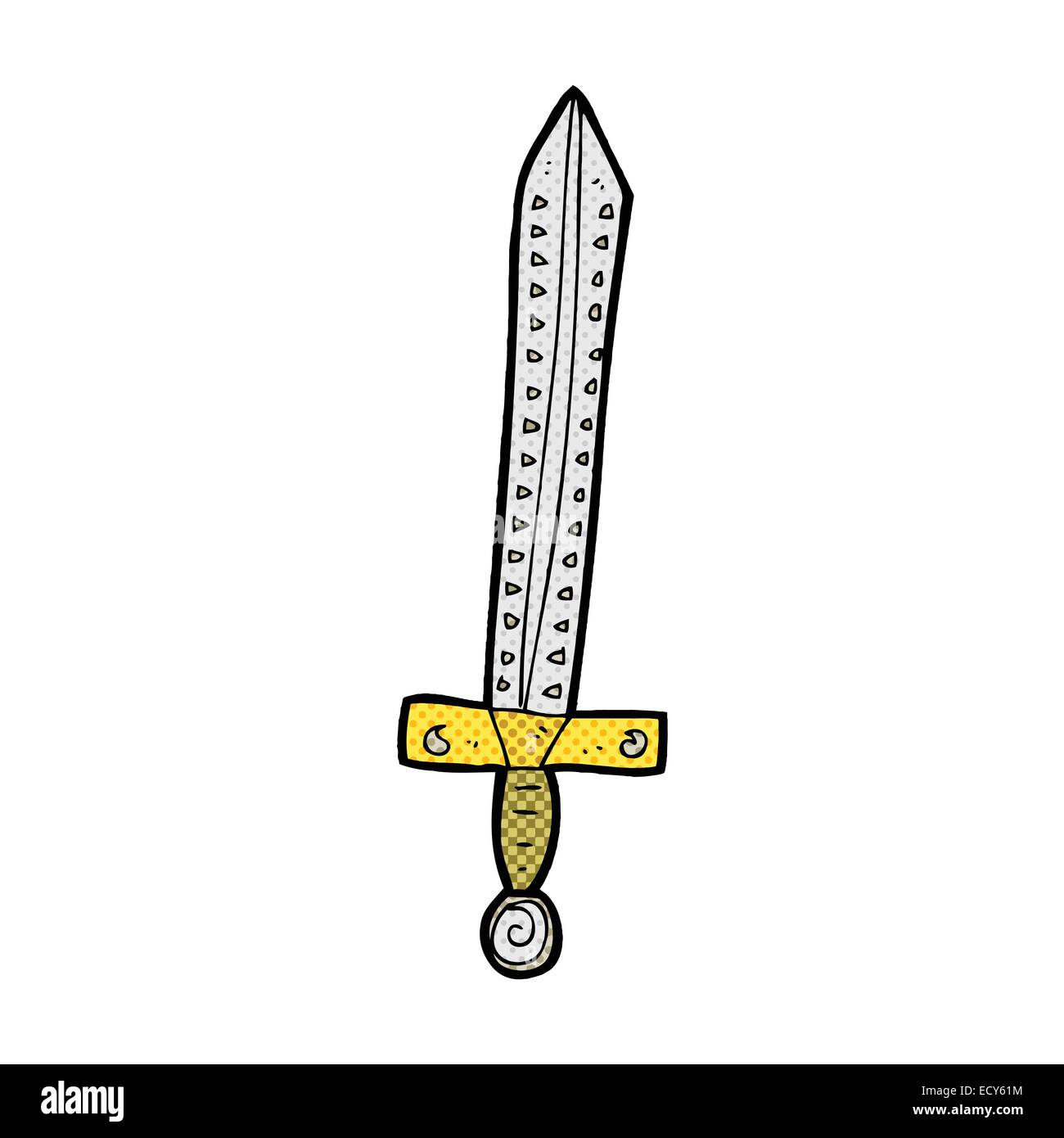 retro comic book style cartoon sword Stock Vector Image & Art - Alamy