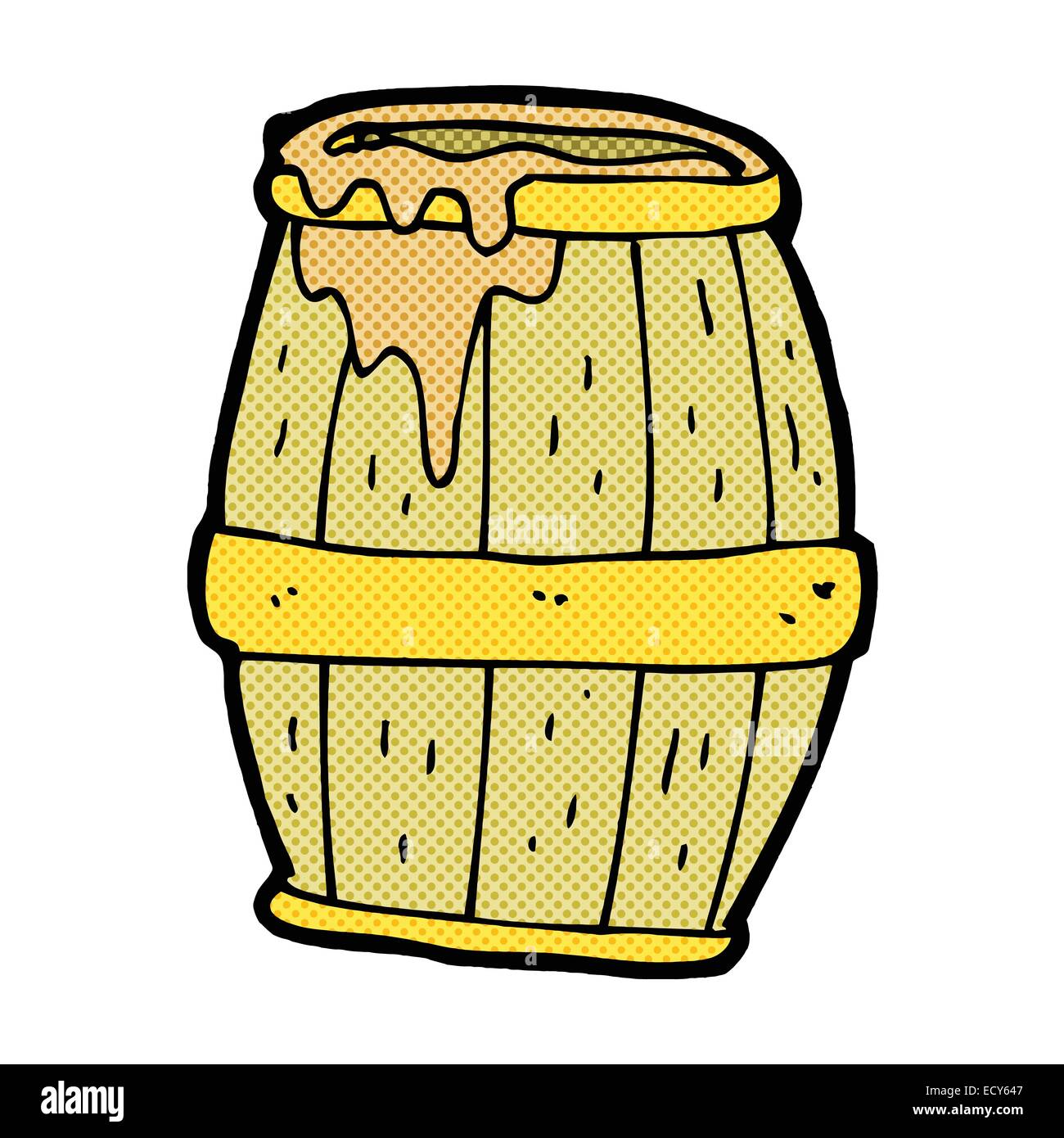 retro comic book style cartoon beer barrel Stock Vector Image & Art - Alamy