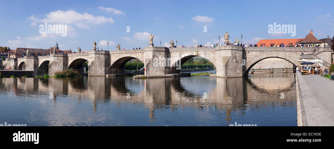 Old Main Bridge, Würzburg, Lower Franconia, Bavaria, Germany Stock ...