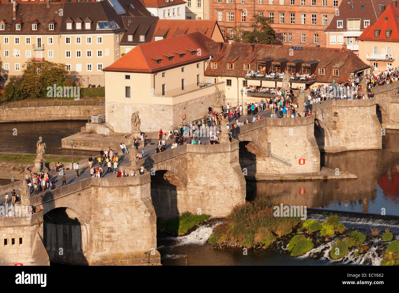Old Main Bridge, Würzburg, Lower Franconia, Bavaria, Germany Stock ...