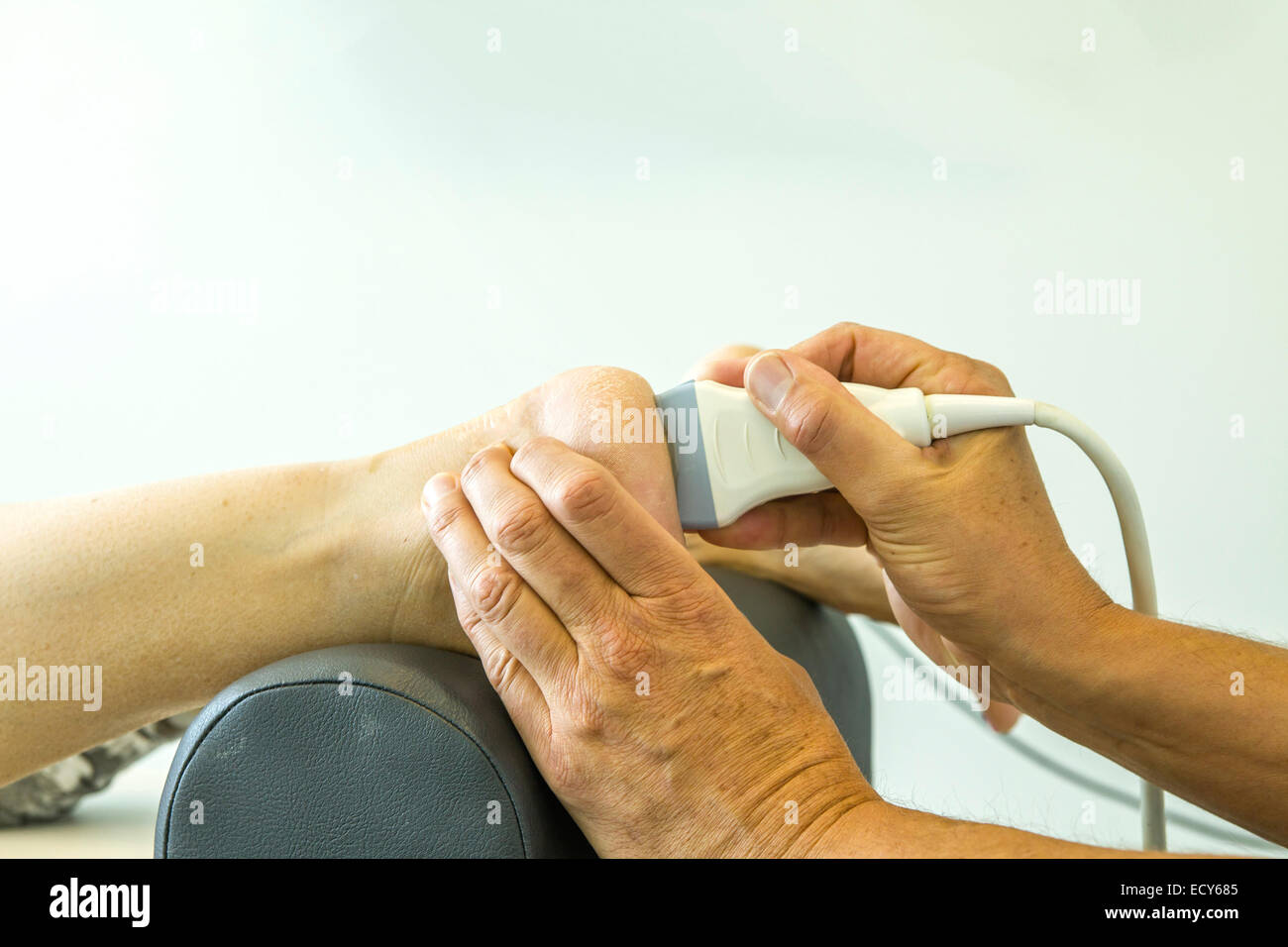 Ultrasound echo on the heel of woman's foot Stock Photo - Alamy