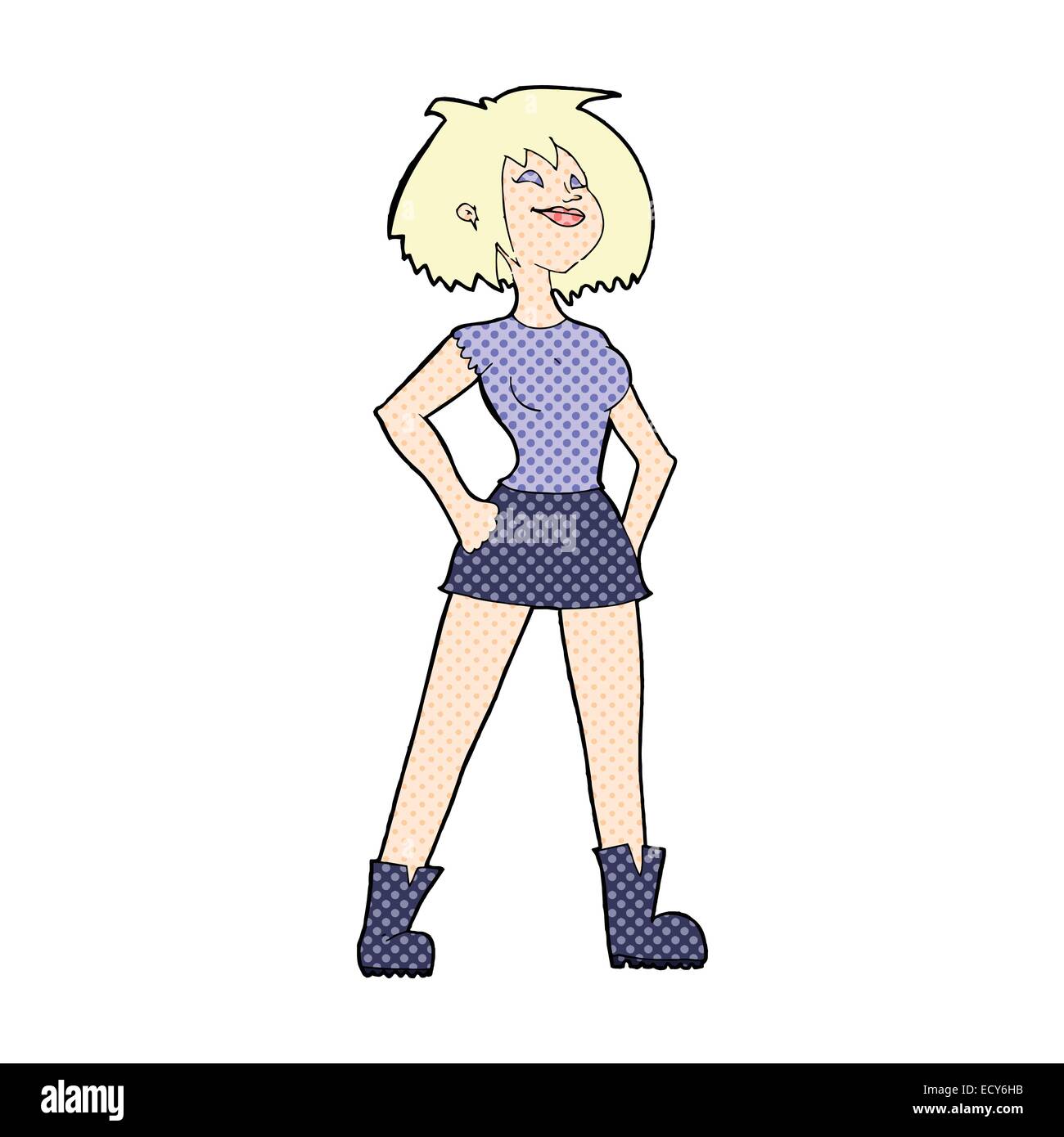 retro comic book style cartoon capable woman Stock Vector Image & Art ...