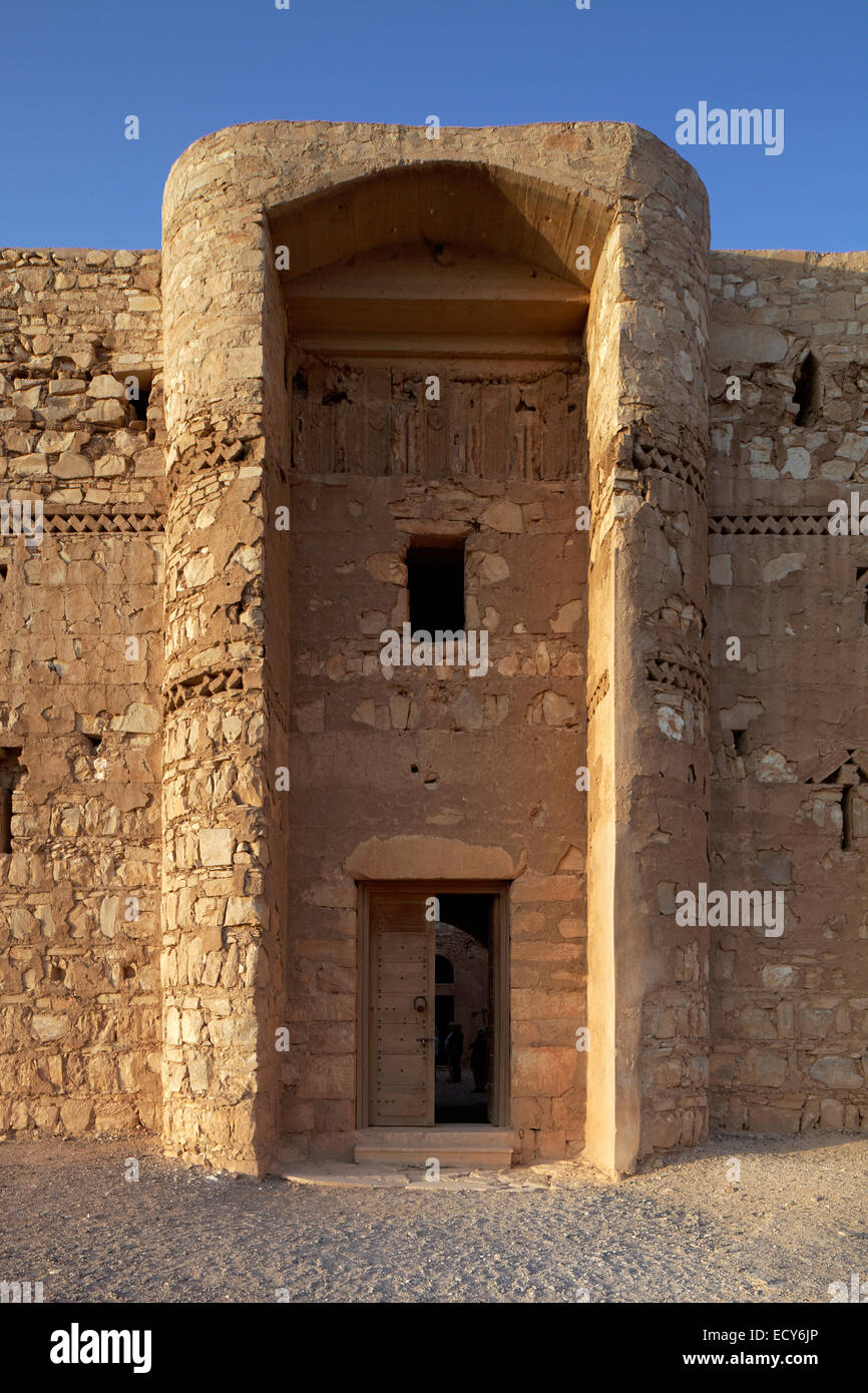 Entrance, desert castle Qasr Kharana or Qasr al-Harrana or Qasr al ...