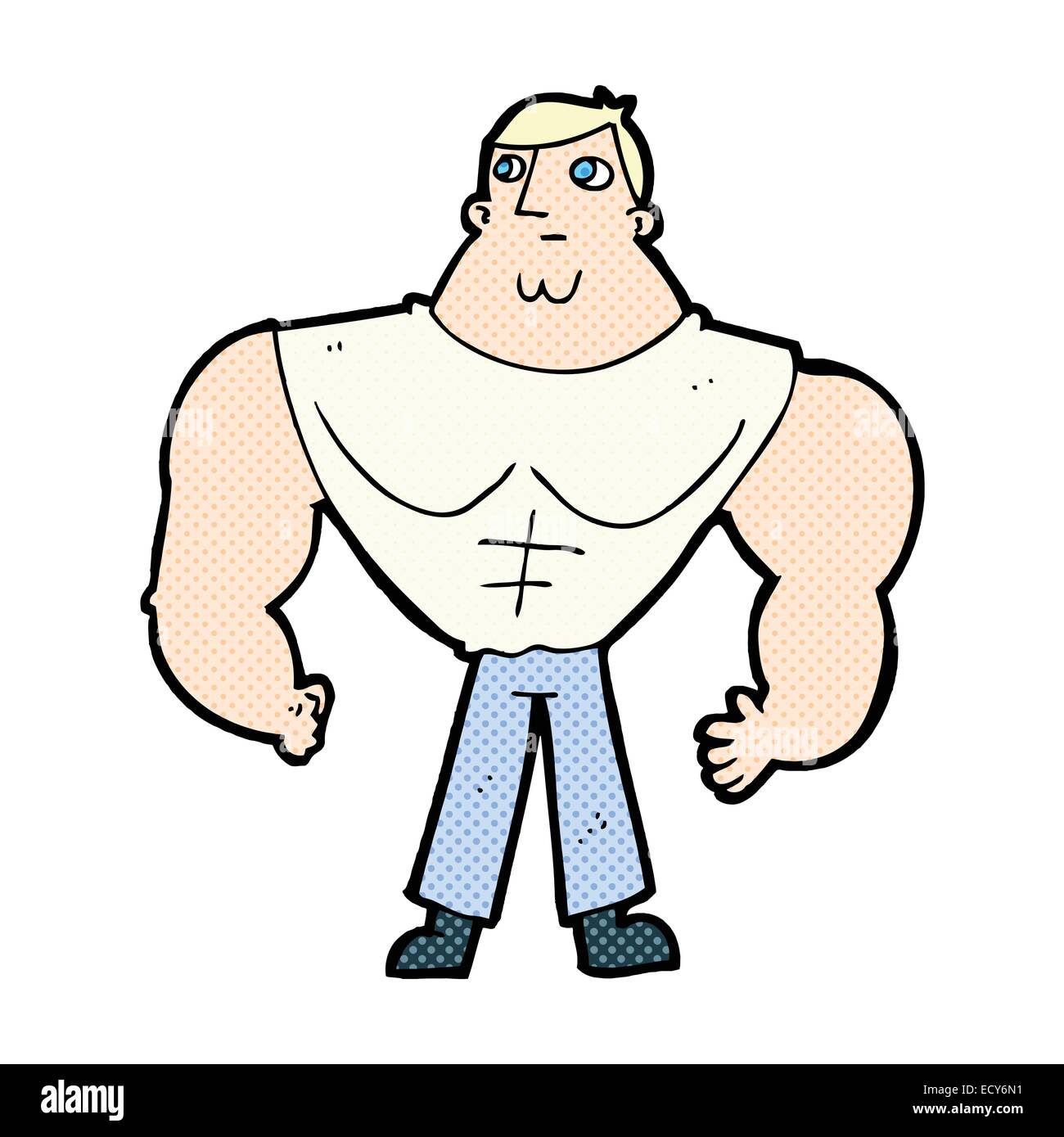 retro comic book style cartoon body builder Stock Vector Image & Art ...