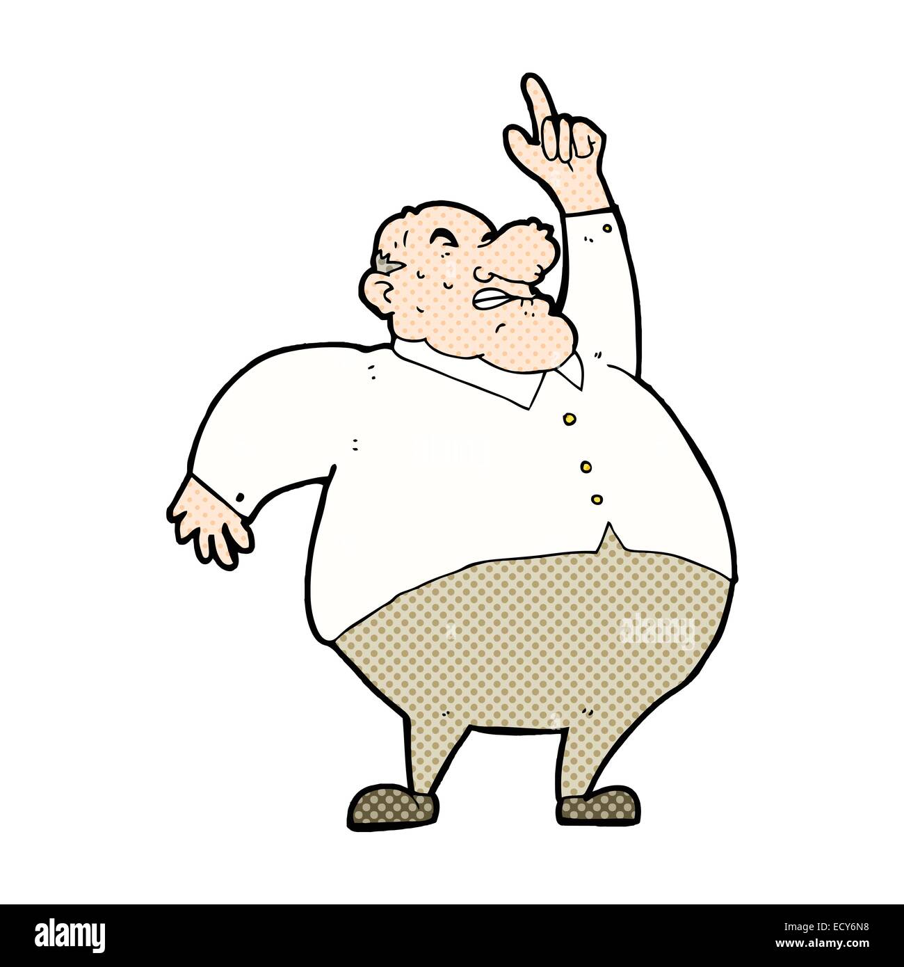 retro comic book style cartoon big fat boss Stock Vector Image & Art ...