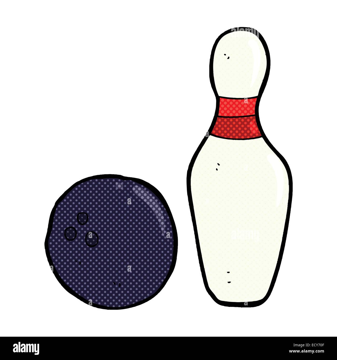 ten pin bowling retro comic book style cartoon Stock Vector Image & Art ...